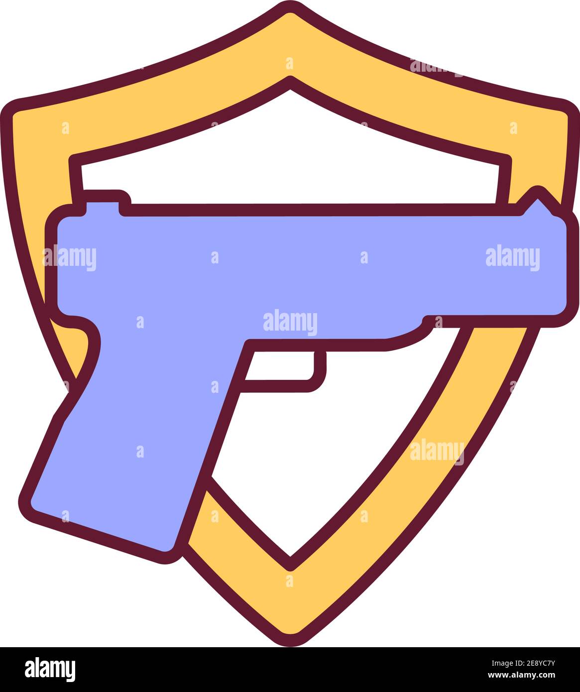 Gun for sense of security RGB color icon Stock Vector Image & Art - Alamy