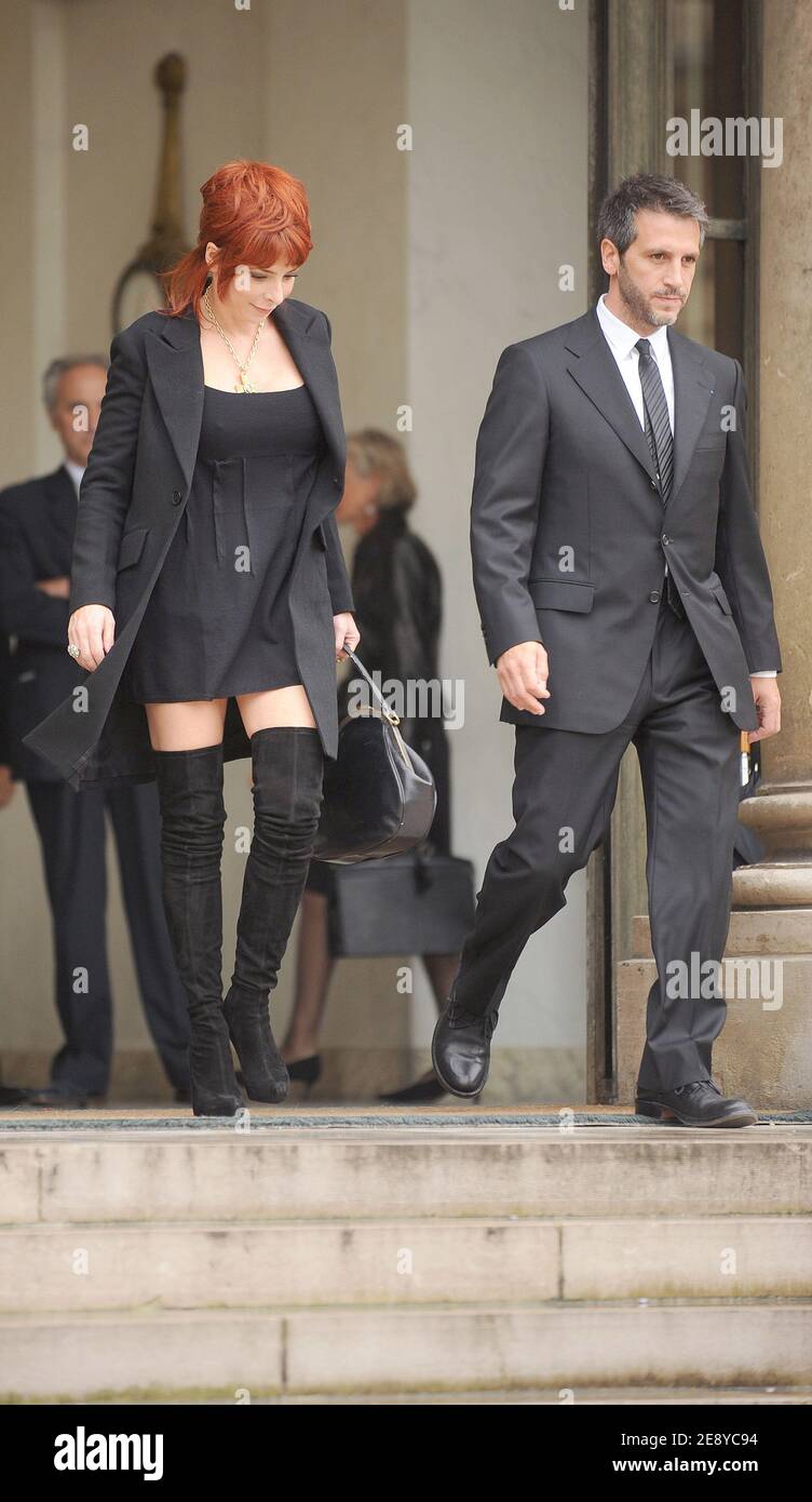 Mylene Farmer leaves the Elysee Palace in Paris, France on October 1st ...
