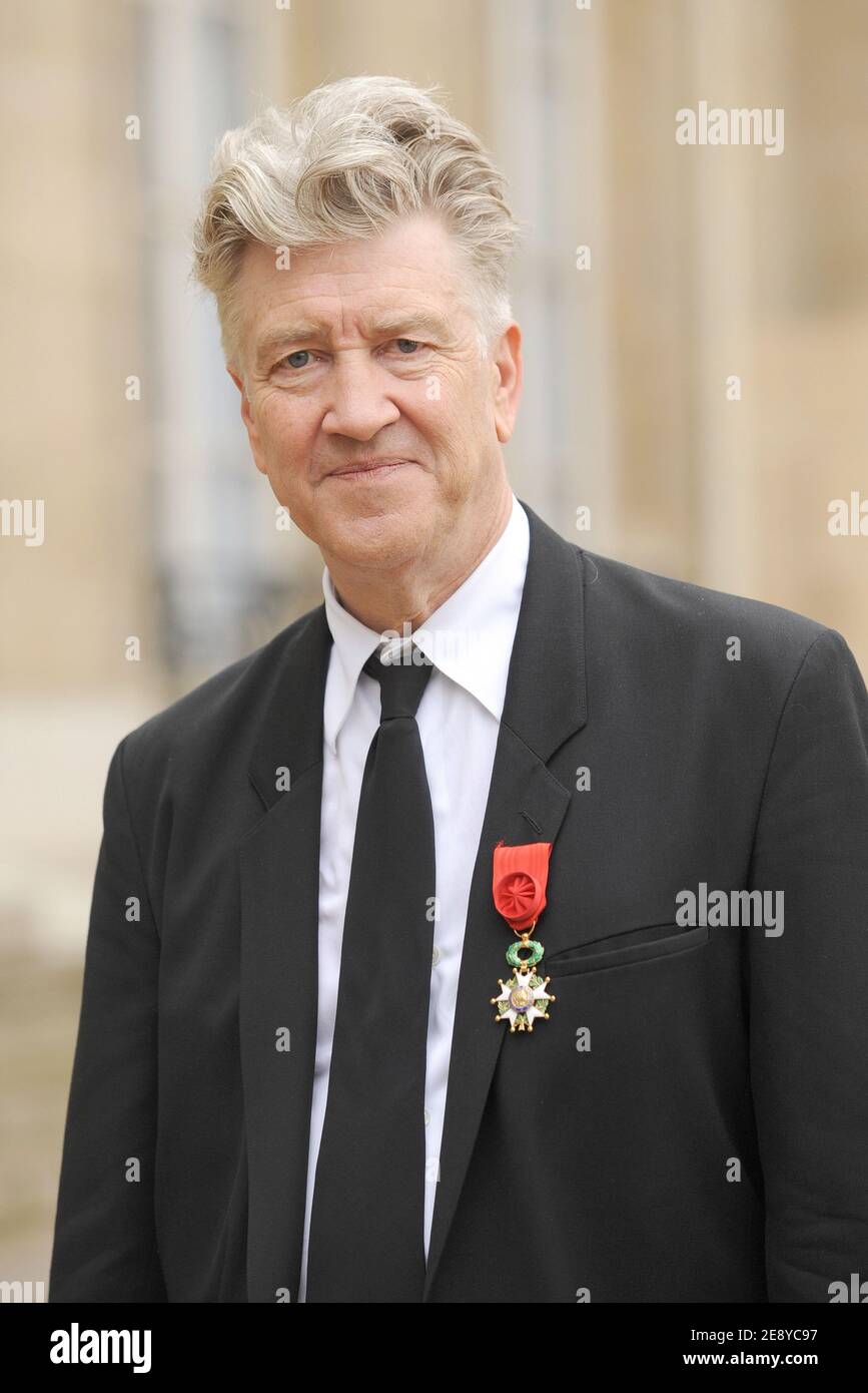 Director David Lynch leaves the Elysee Palace in Paris, France on ...