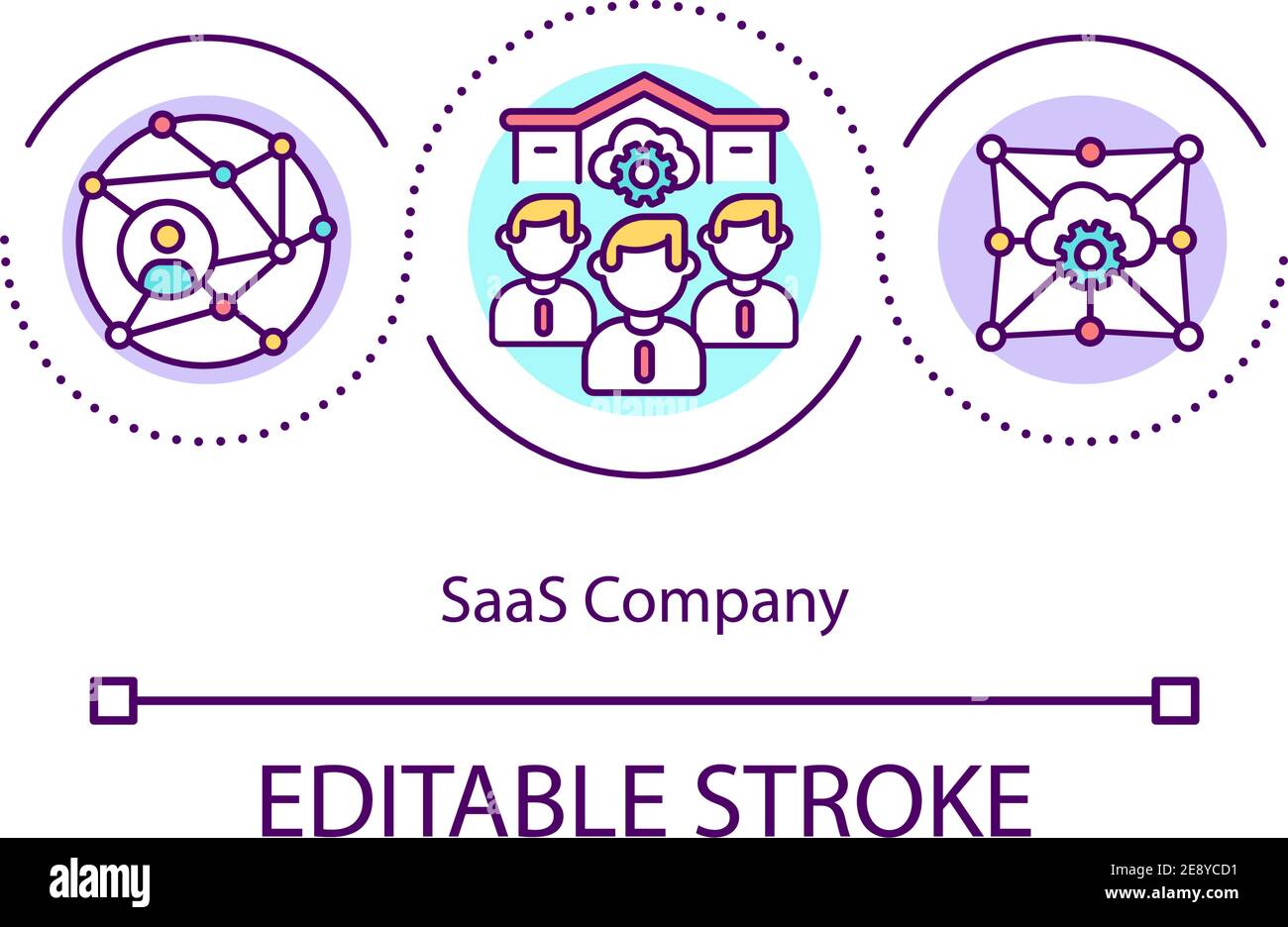 SaaS company model concept icon Stock Vector Image & Art - Alamy