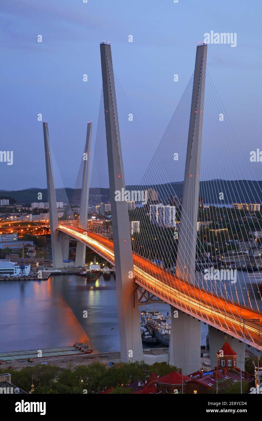 Golden Bridge in Vladivostok. Russia Stock Photo - Alamy