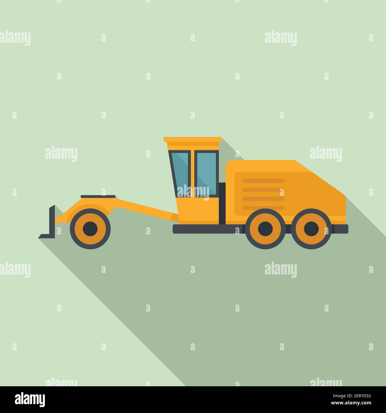 Grader machine machinery icon, flat style Stock Vector Image & Art - Alamy