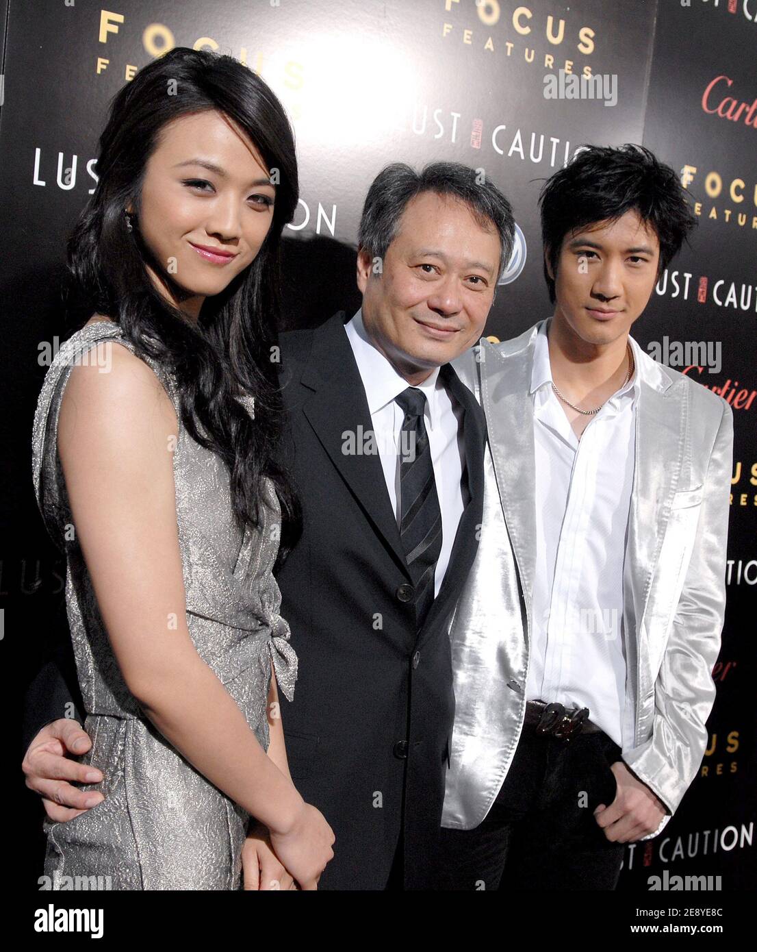 Tang Wei, Ang Lee and Wang Lee Hom attend the premiere of 'Lust ...