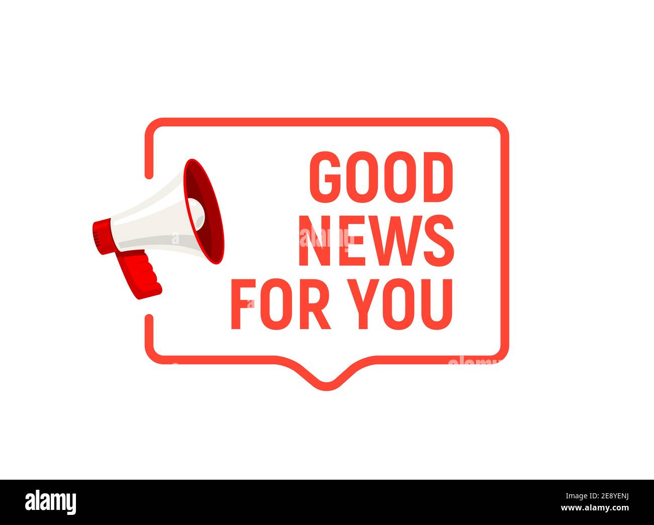 Good news announce megaphone hand holding cartoon attention. Great news ...