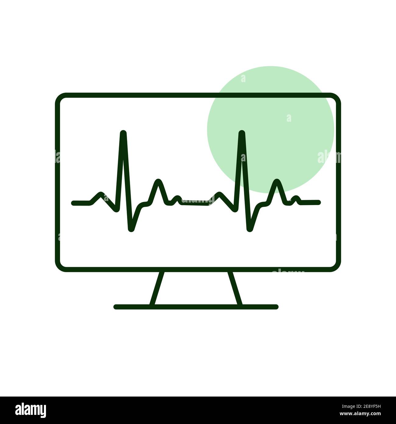 Computer diagnostics vector icon. Medicine and healthcare, medical ...