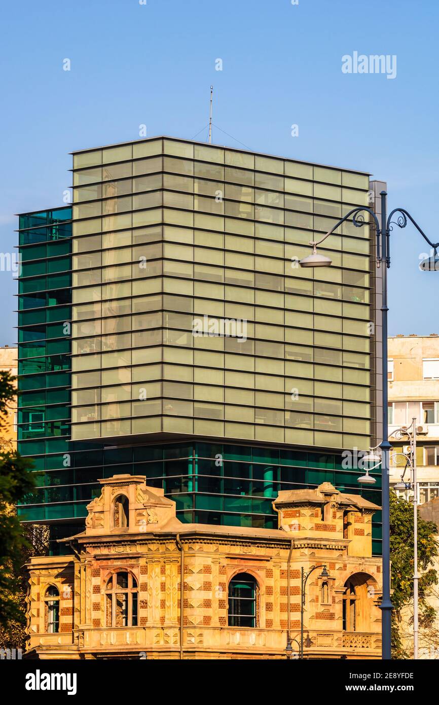 Detail view of the modern building of the Union of Romanian Architects ...