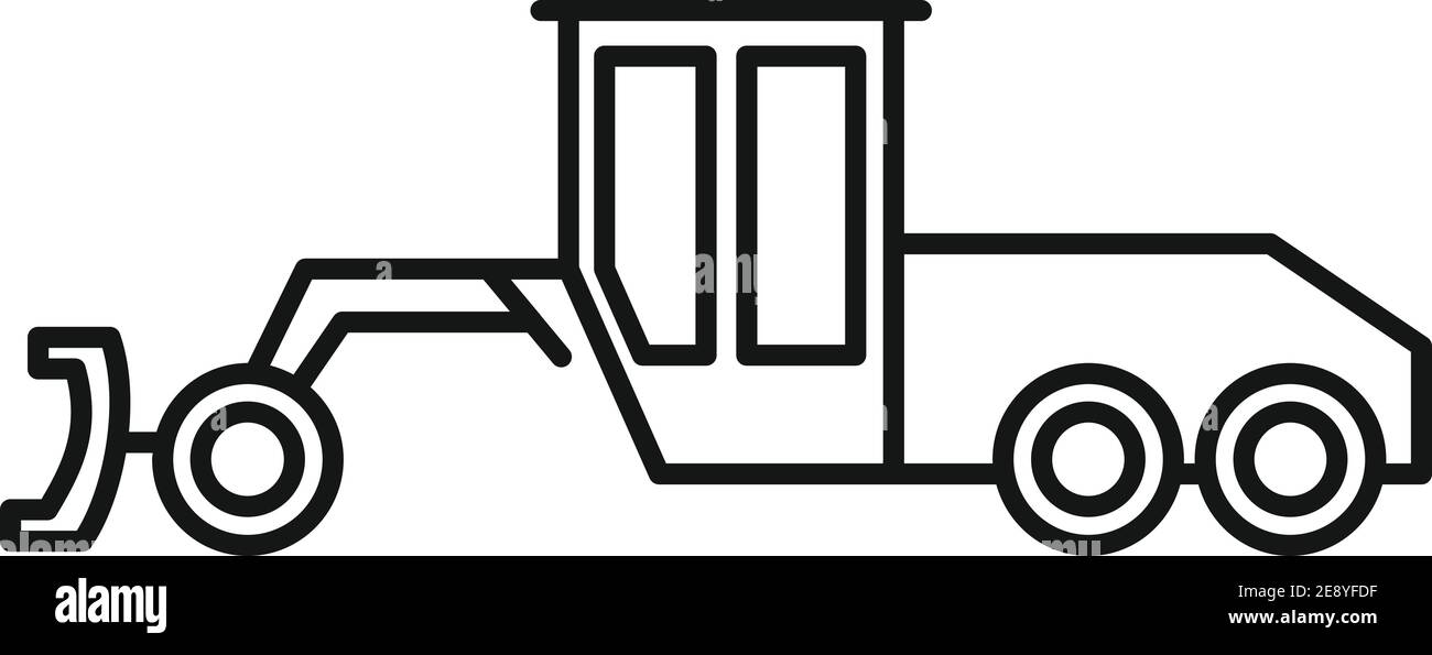 Grader machine grapple icon, outline style Stock Vector Image & Art - Alamy