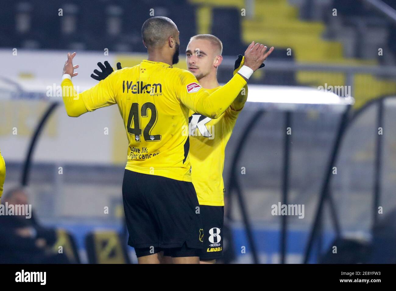 BREDA, NETHERLANDS - FEBRUARY 1: Mario Bilate of NAC Breda, Lewis ...
