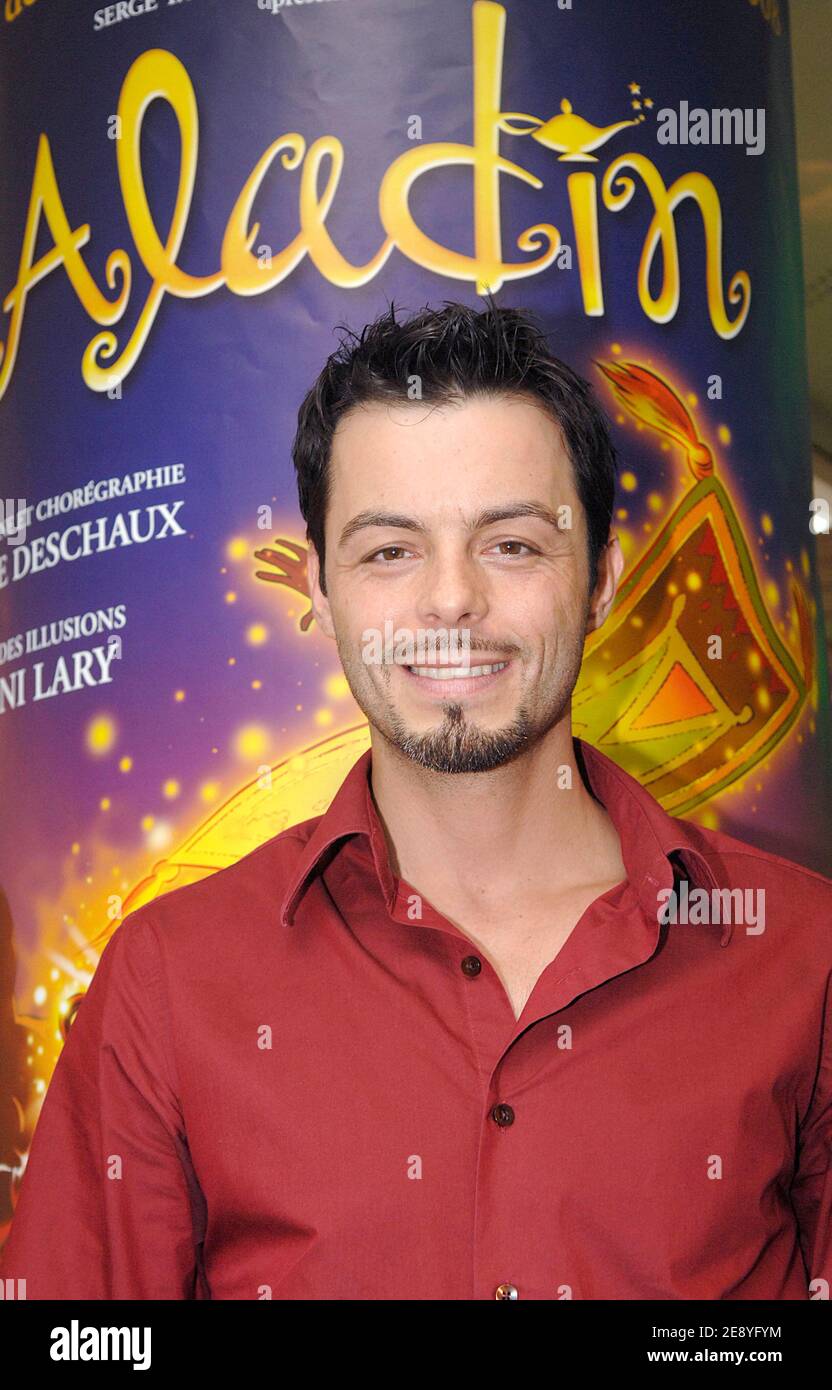 Nuno Resende, cast member of the new musical 'Aladin' poses during a ...