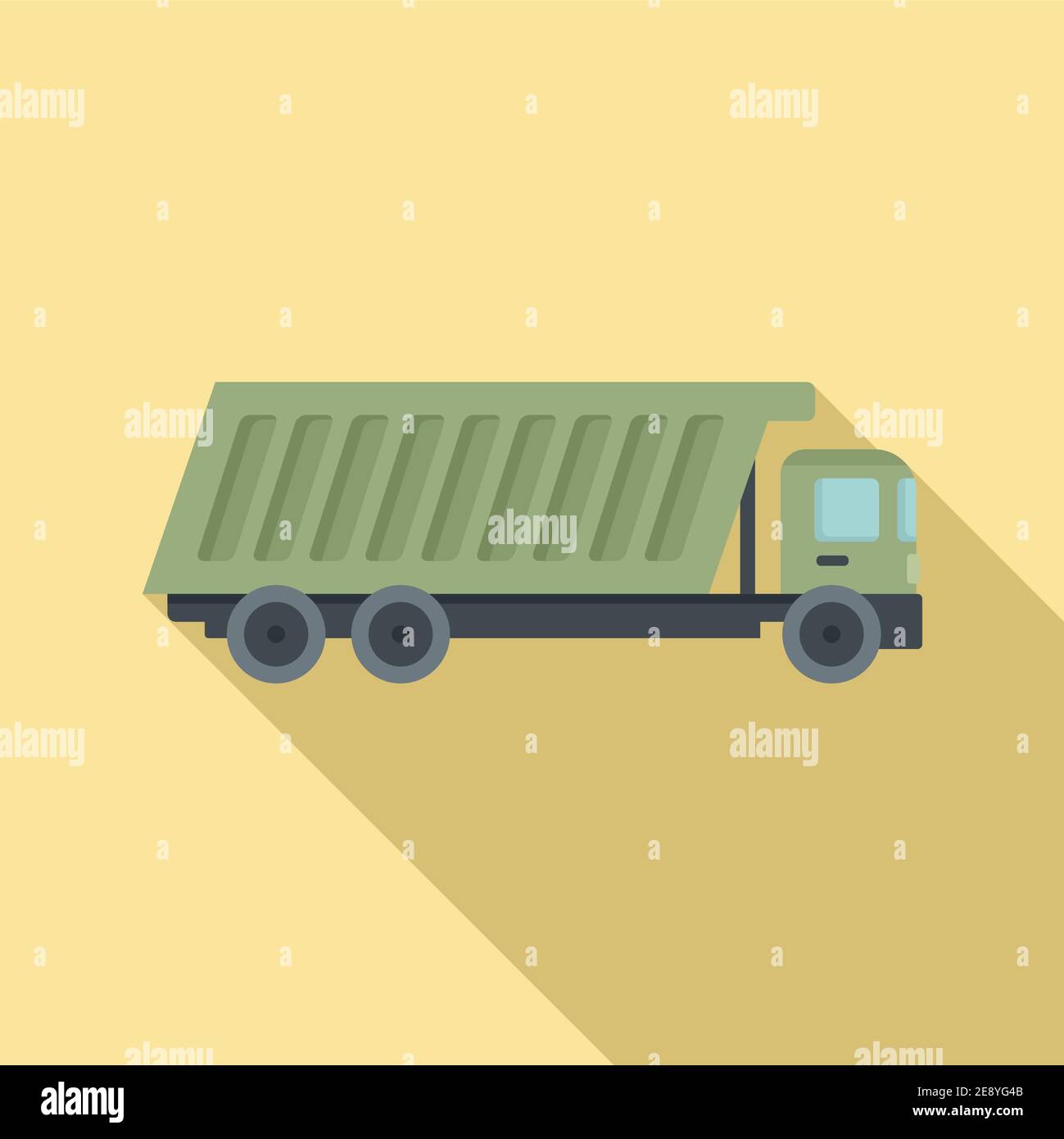 Tipper hopper icon, flat style Stock Vector Image & Art - Alamy