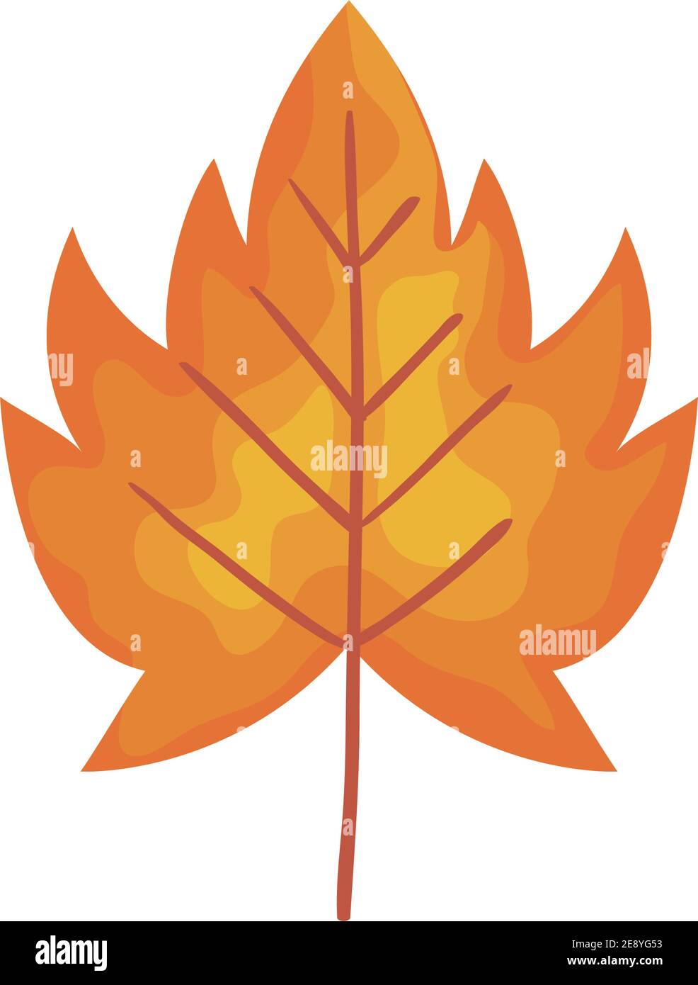yellow autumn leaf plant foliage icon Stock Vector Image & Art - Alamy