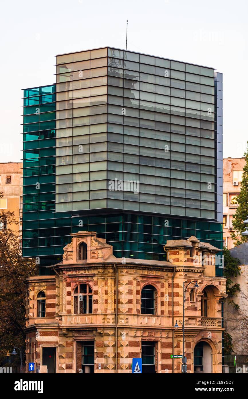 Detail view of the modern building of the Union of Romanian Architects ...