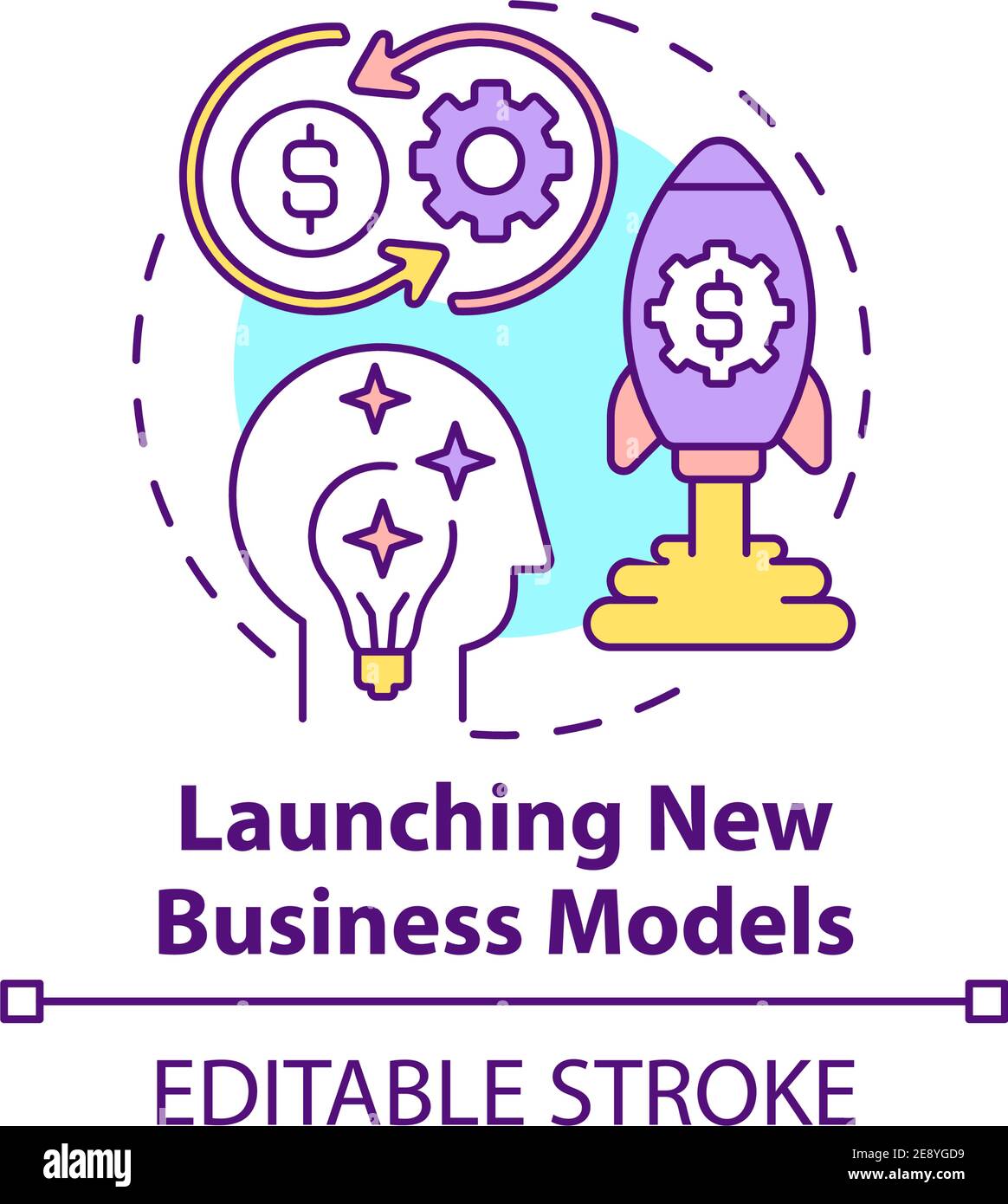 Launching new business models concept icon Stock Vector Image & Art - Alamy