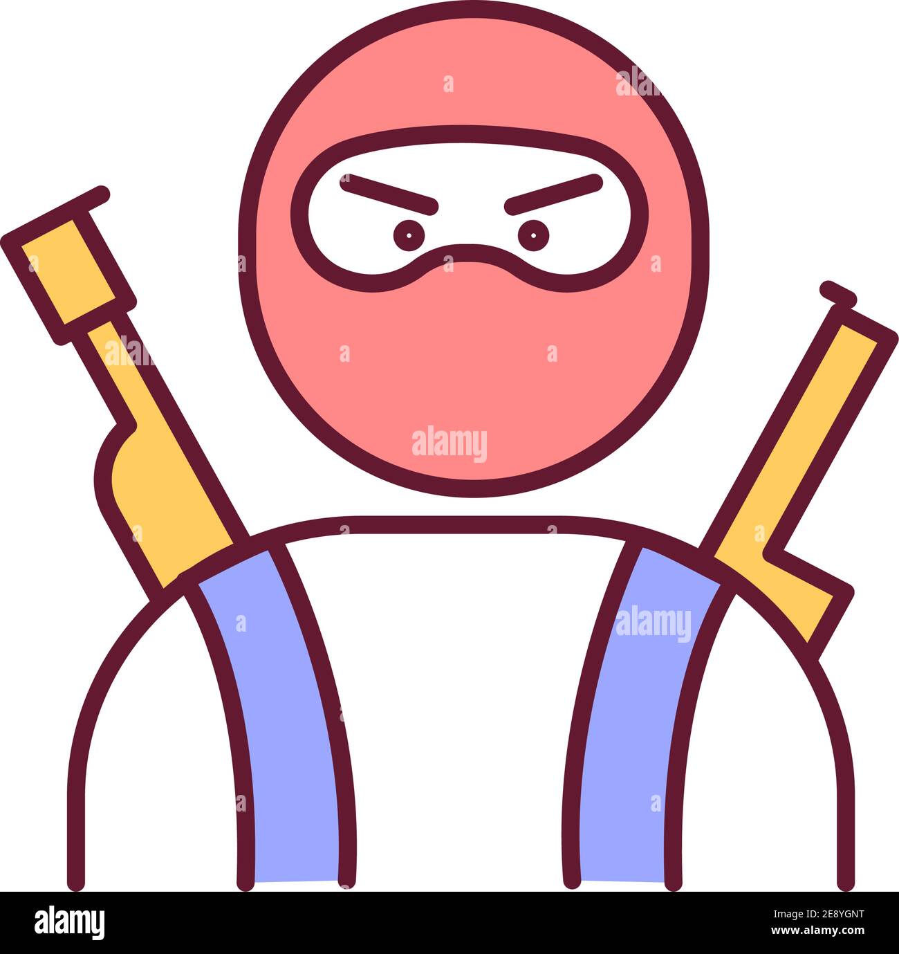 Terrorist RGB color icon Stock Vector Image & Art - Alamy