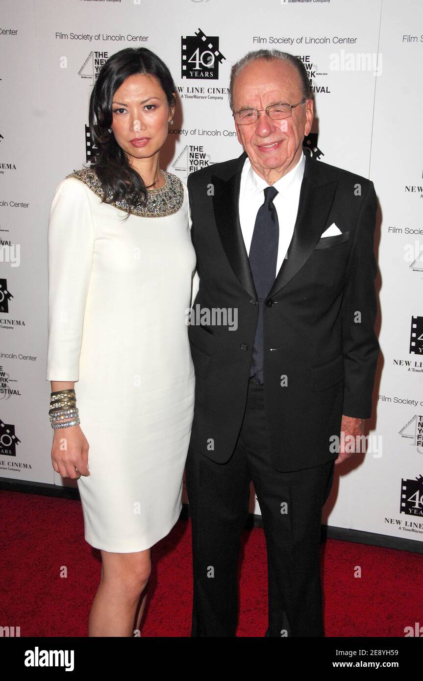 Rupert Murdoch and wife attend the 40th Anniversary of New Line Cinema ...