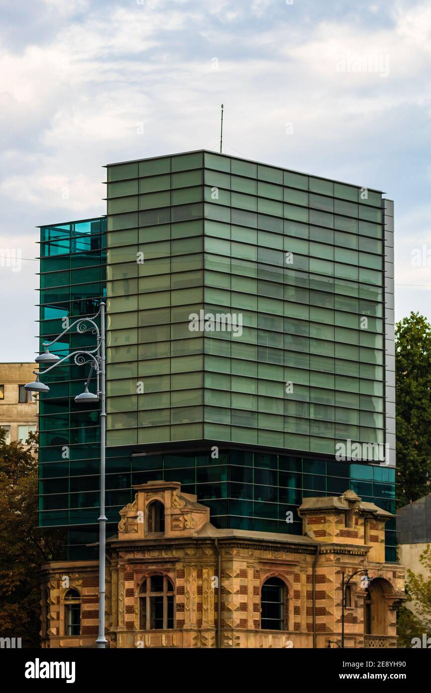 Detail view of the modern building of the Union of Romanian Architects ...
