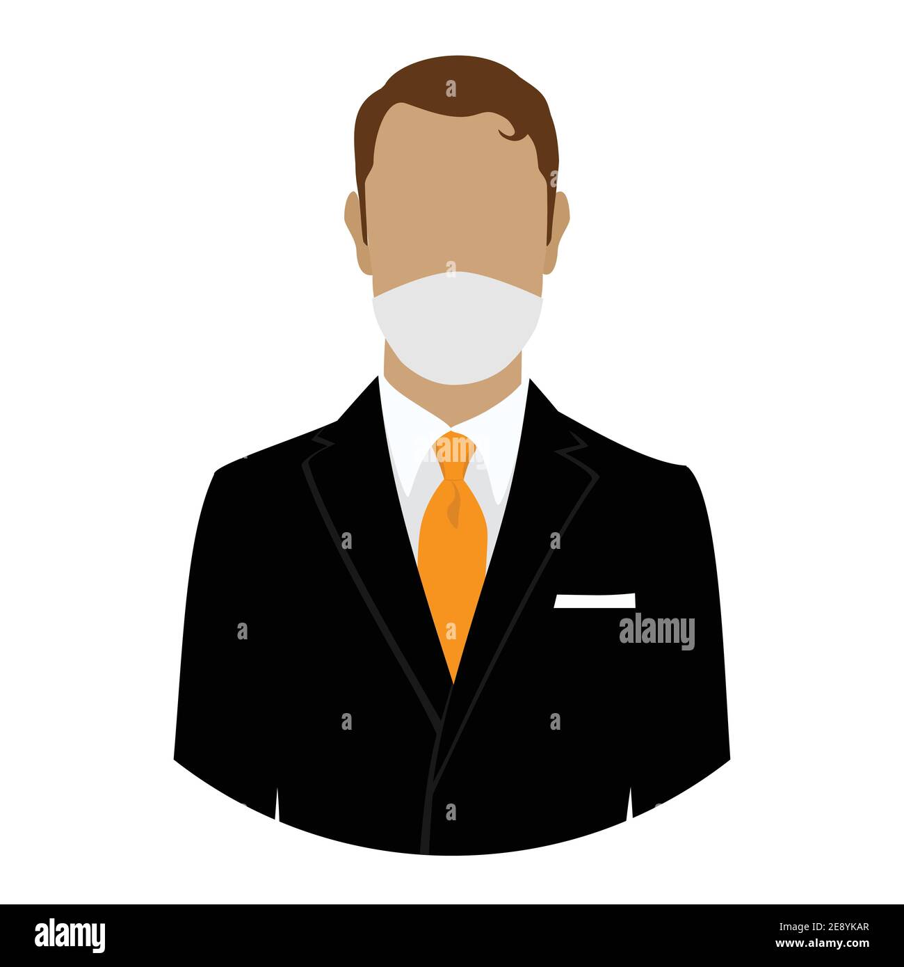 Man wearing medical mask protection to prevent getting sick at work ...