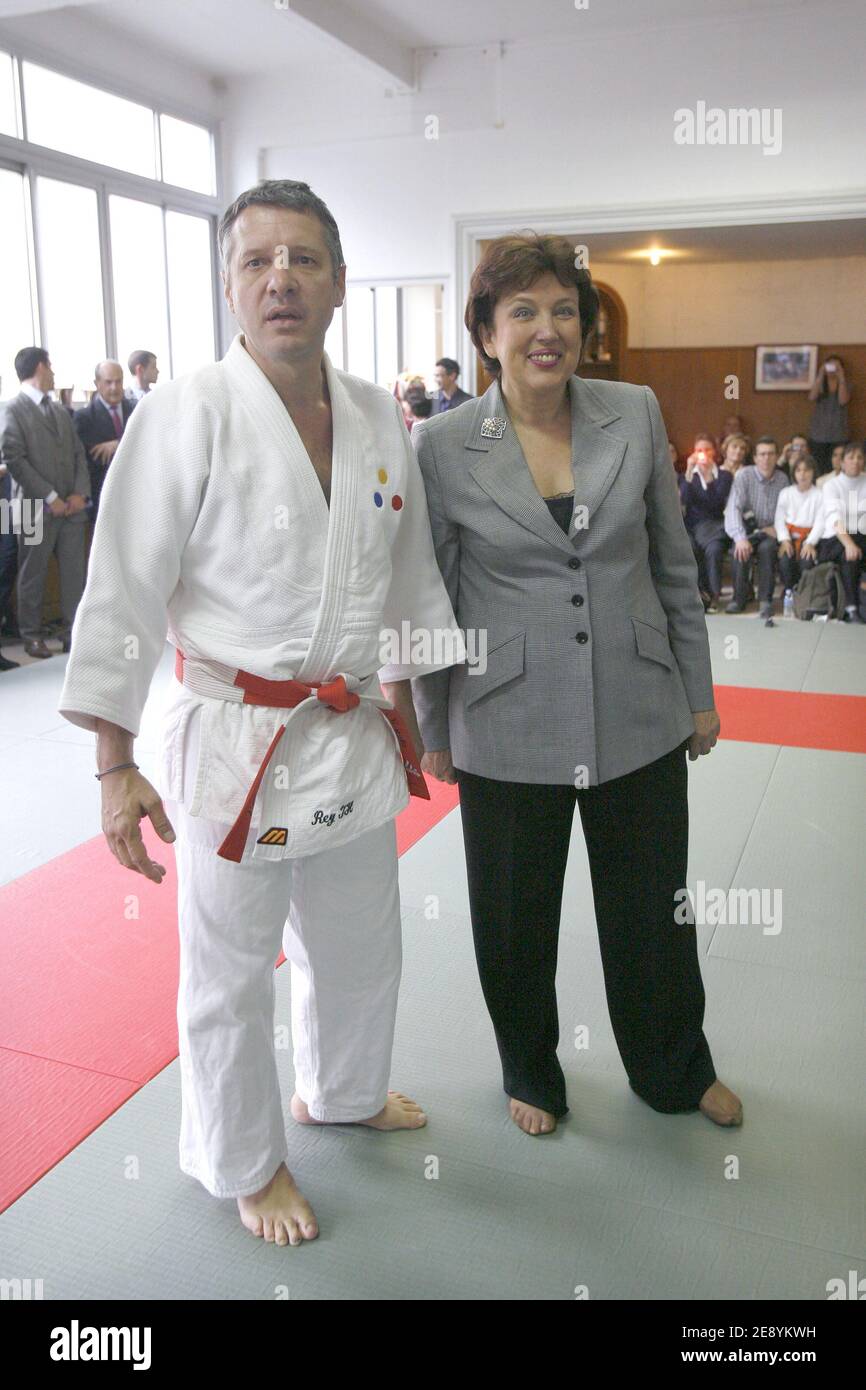 Health and Sports minister Roselyne Bachelot and Judo former Olympic ...