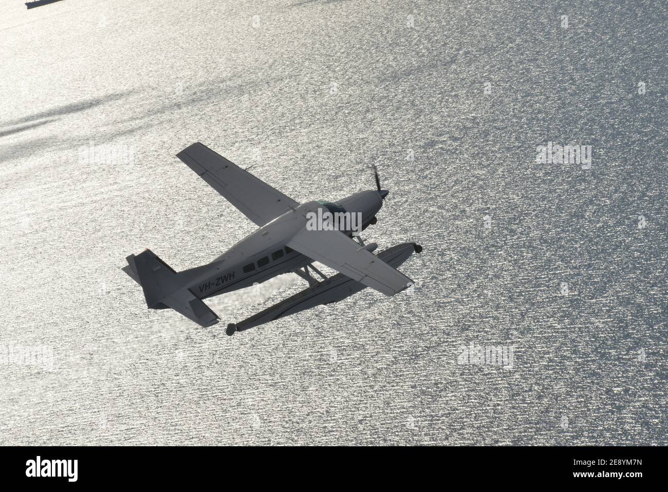 An air to air portrait of a Cessna 208 Grand Caravan float plane Stock ...