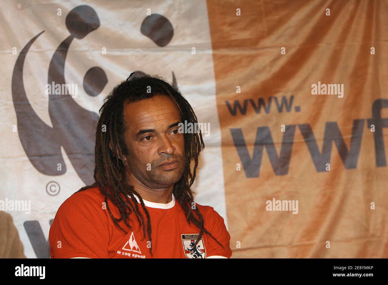 French singer and former tennis champion Yannick Noah during a press ...