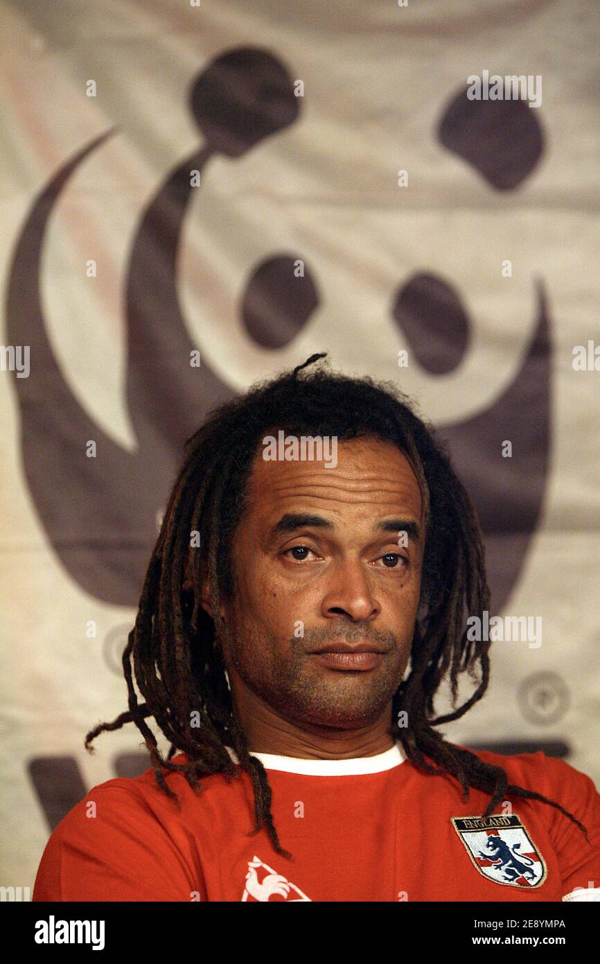 French singer and former tennis champion Yannick Noah during a press ...