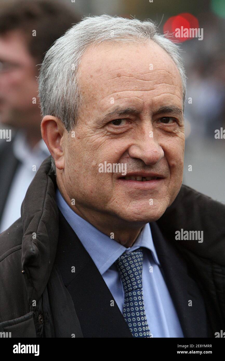 Jean Tiberi attends the unveiling of Aung San Suu Kyi's picture, hung ...