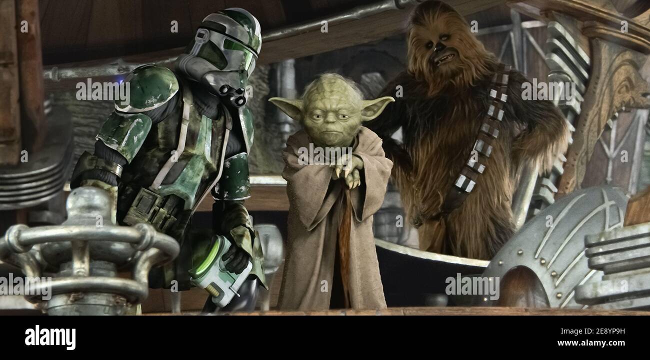 USA. Yoda and Chewbacca in a scene from the (C)Twentieth Century Fox ...