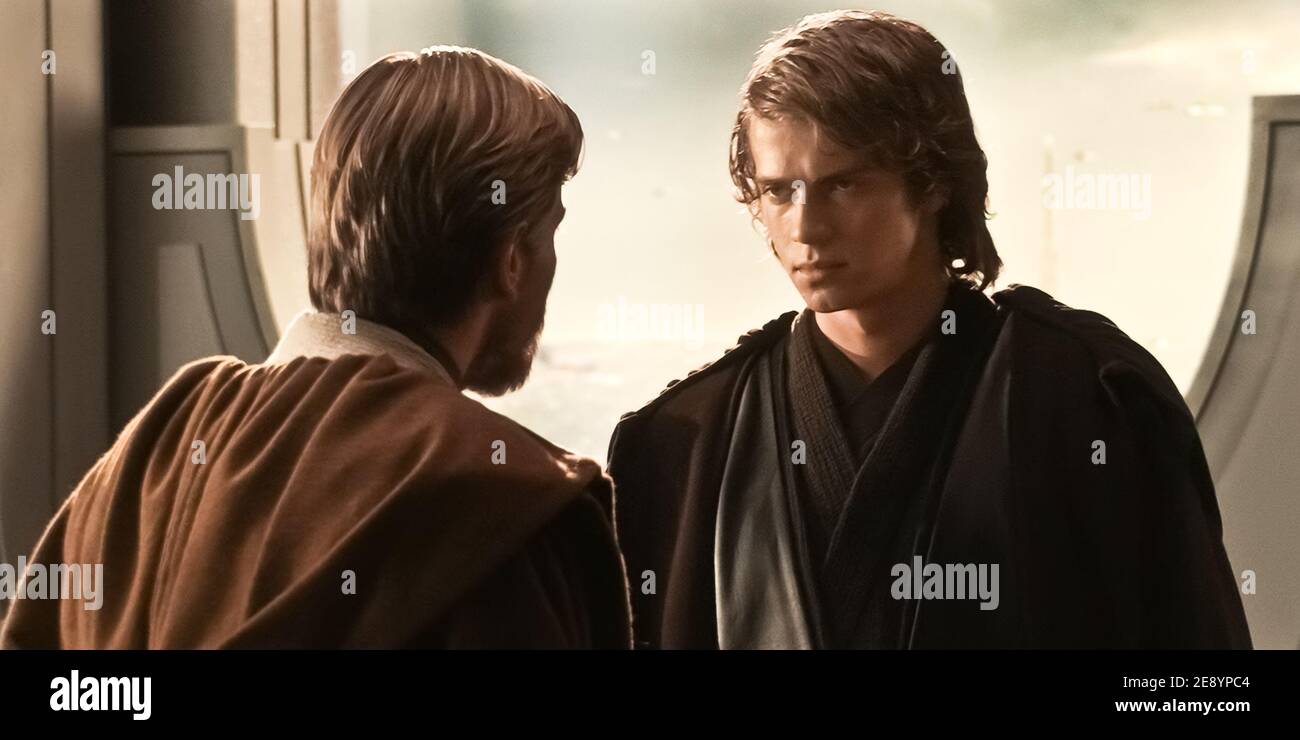 USA. Ewan McGregor as Obi-Wan Kenobi and Hayden Christensen as Anakin ...