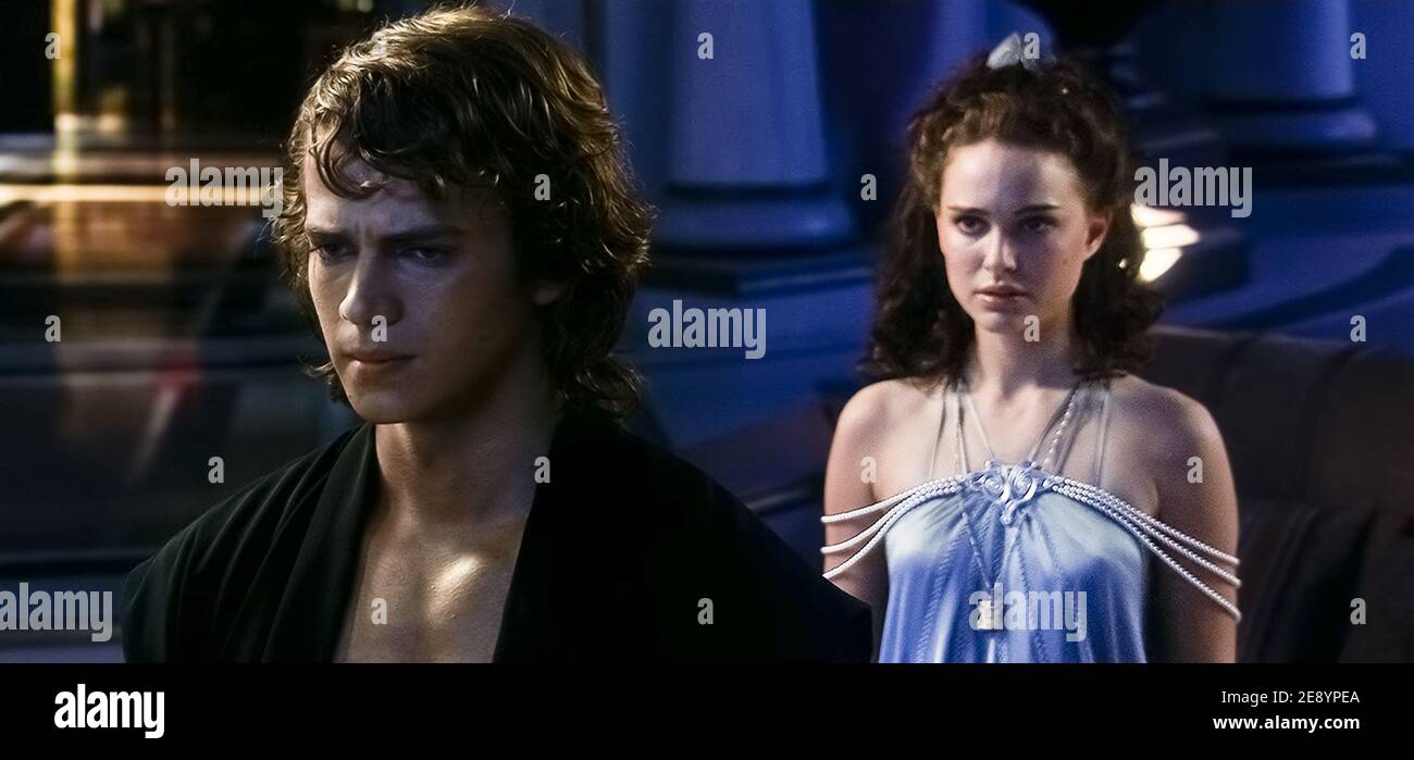 USA. Natalie Portman and Padme and Hayden Christensen as Anakin ...