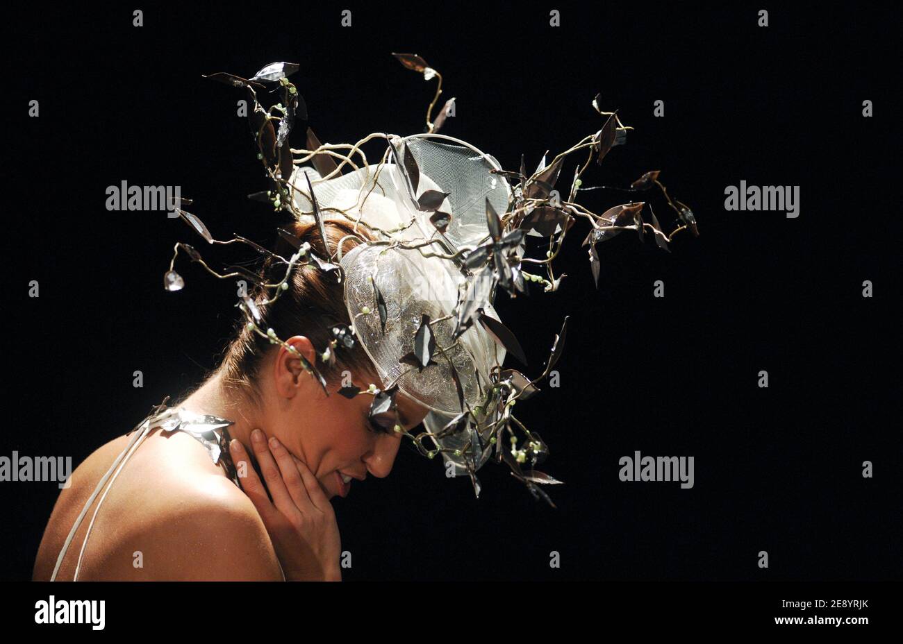 Anita Jakobson models a creation by Aurelie Cherell and Henri Le Roux ...