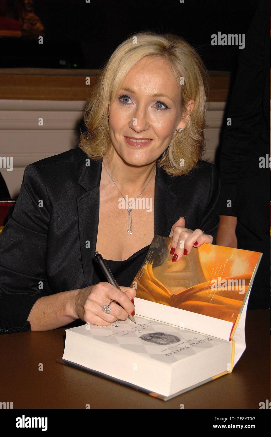 Author JK Rowling signs copies of 'Harry Potter and the Deathly Hallows ...