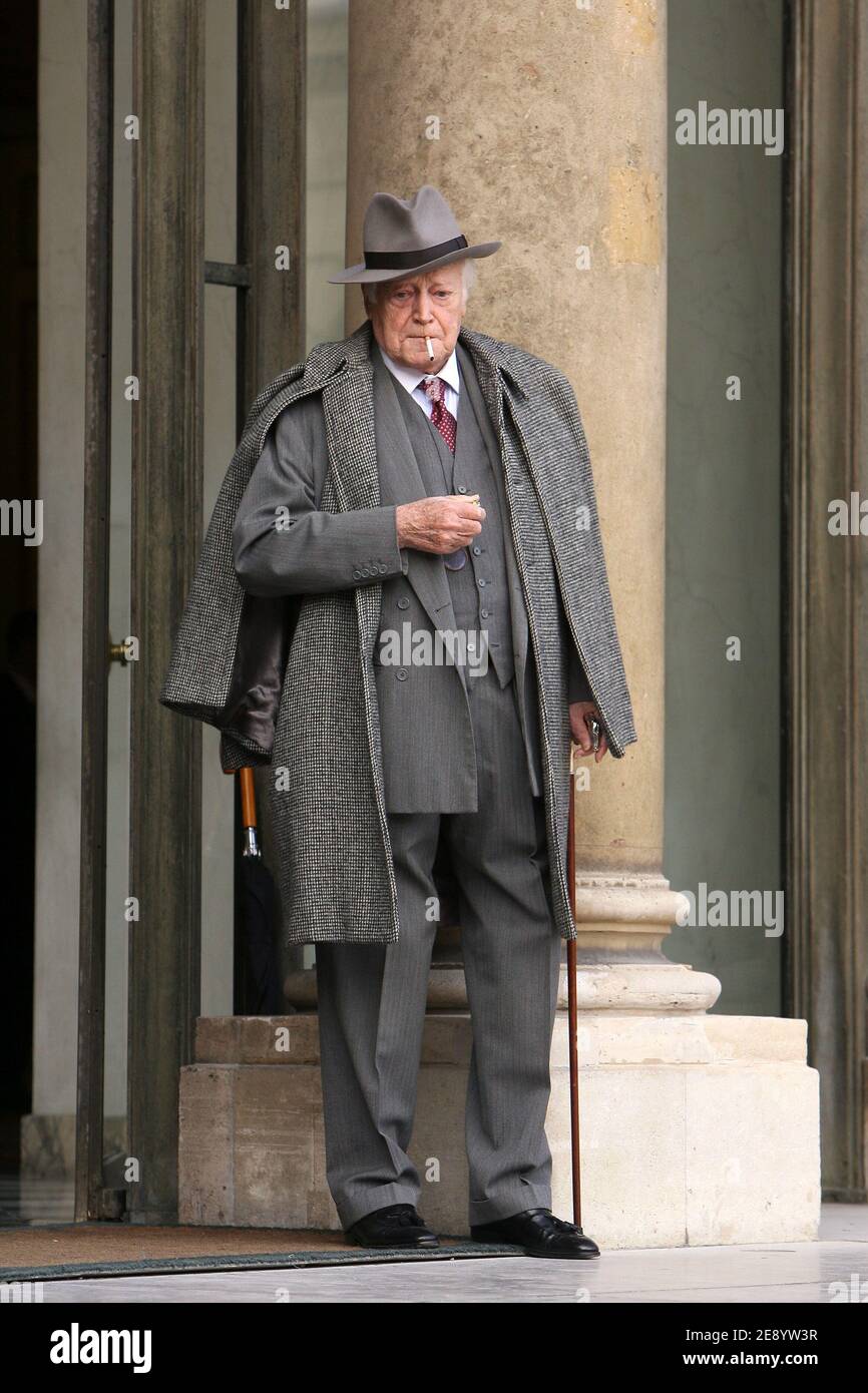 French Academy permanent secretary and writer Maurice Druon leaves the ...