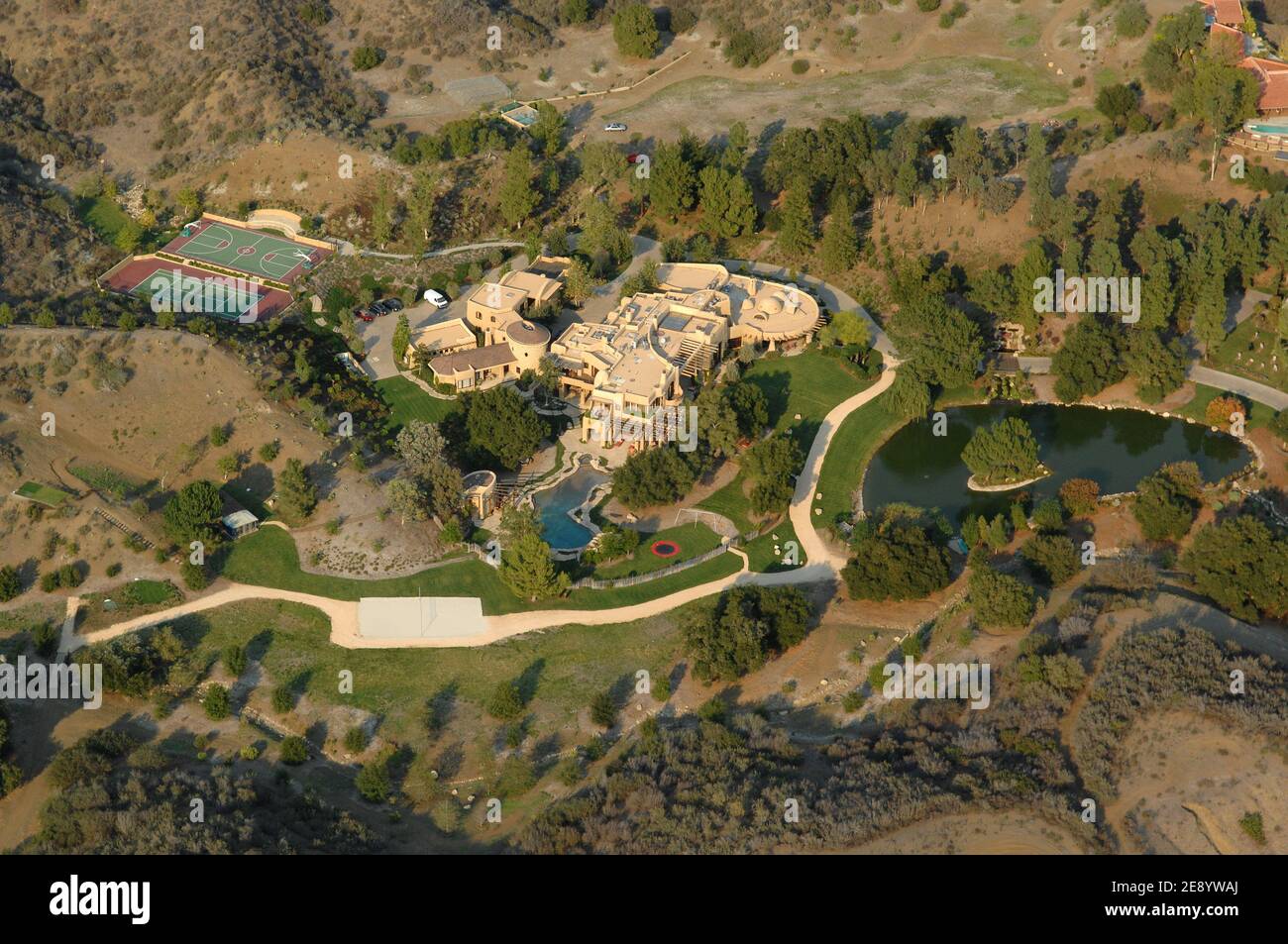 House of Will Smith and Jada Pinkett-Smith in Malibu Mountains. The ...
