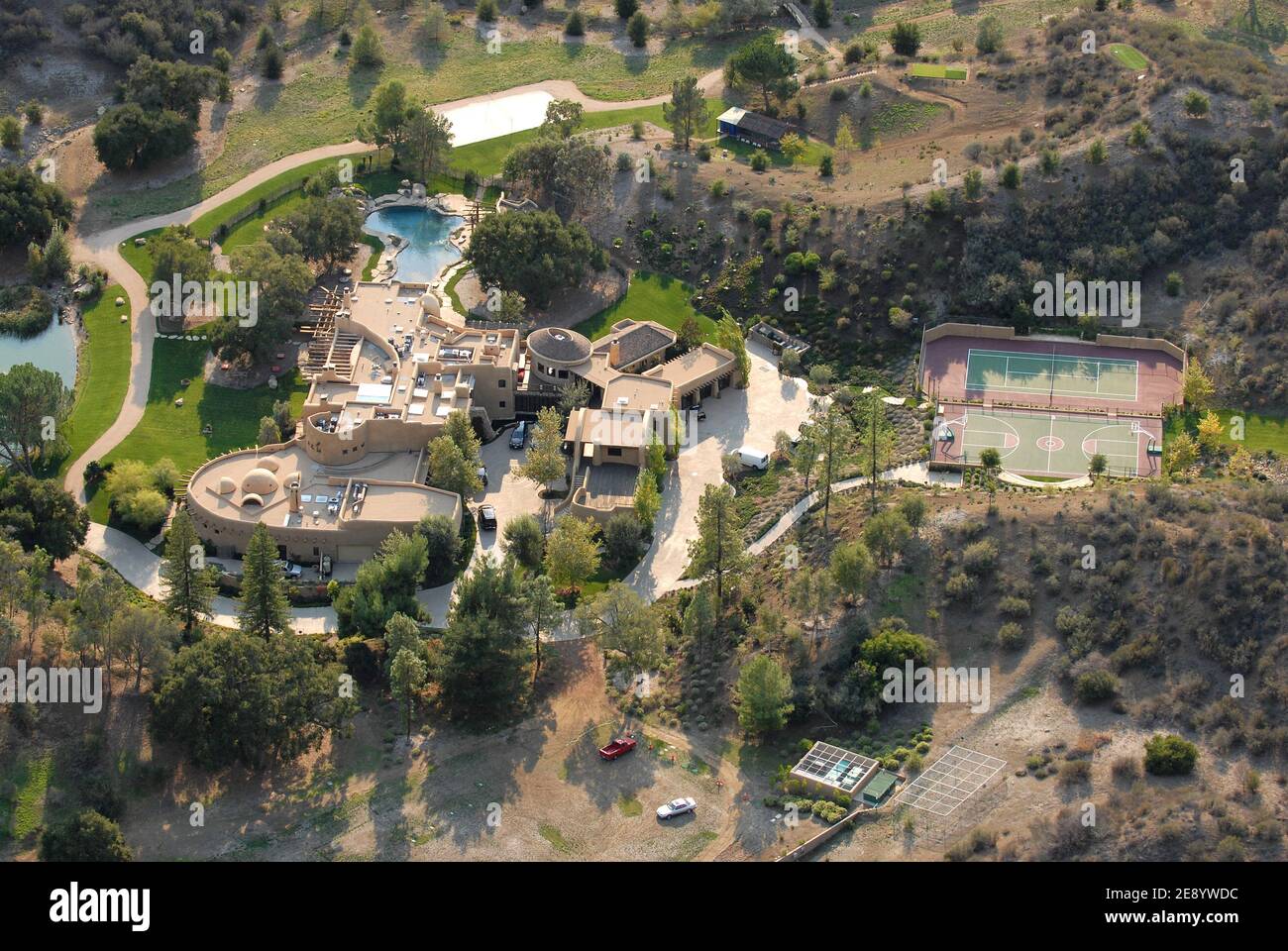 House of Will Smith and Jada Pinkett-Smith in Malibu Mountains. The ...