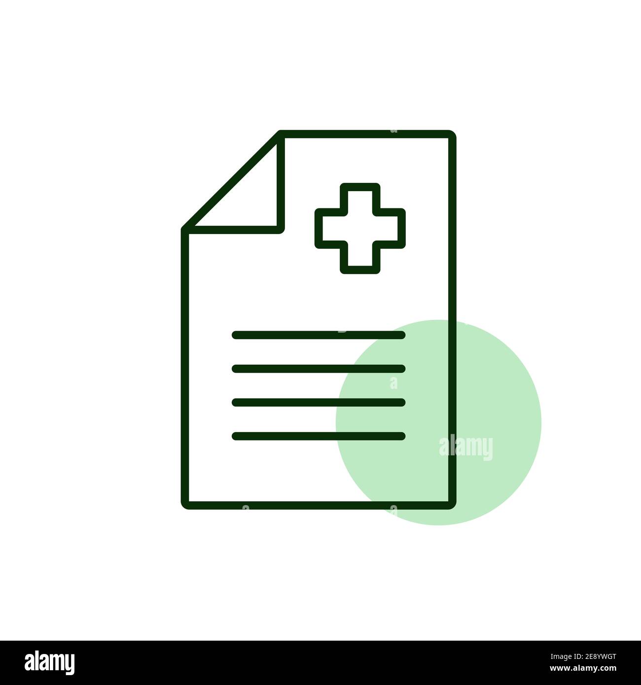 Medical report, clinical record vector icon. Medicine and medical ...