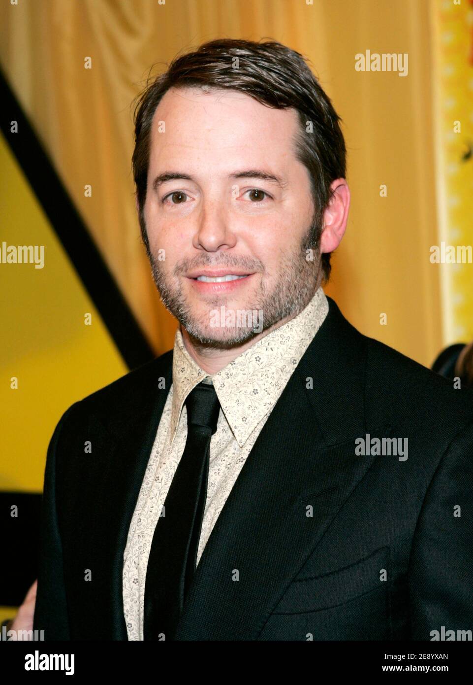 Actor Matthew Broderick poses at the 'Black and Yellow Bee Movie ...