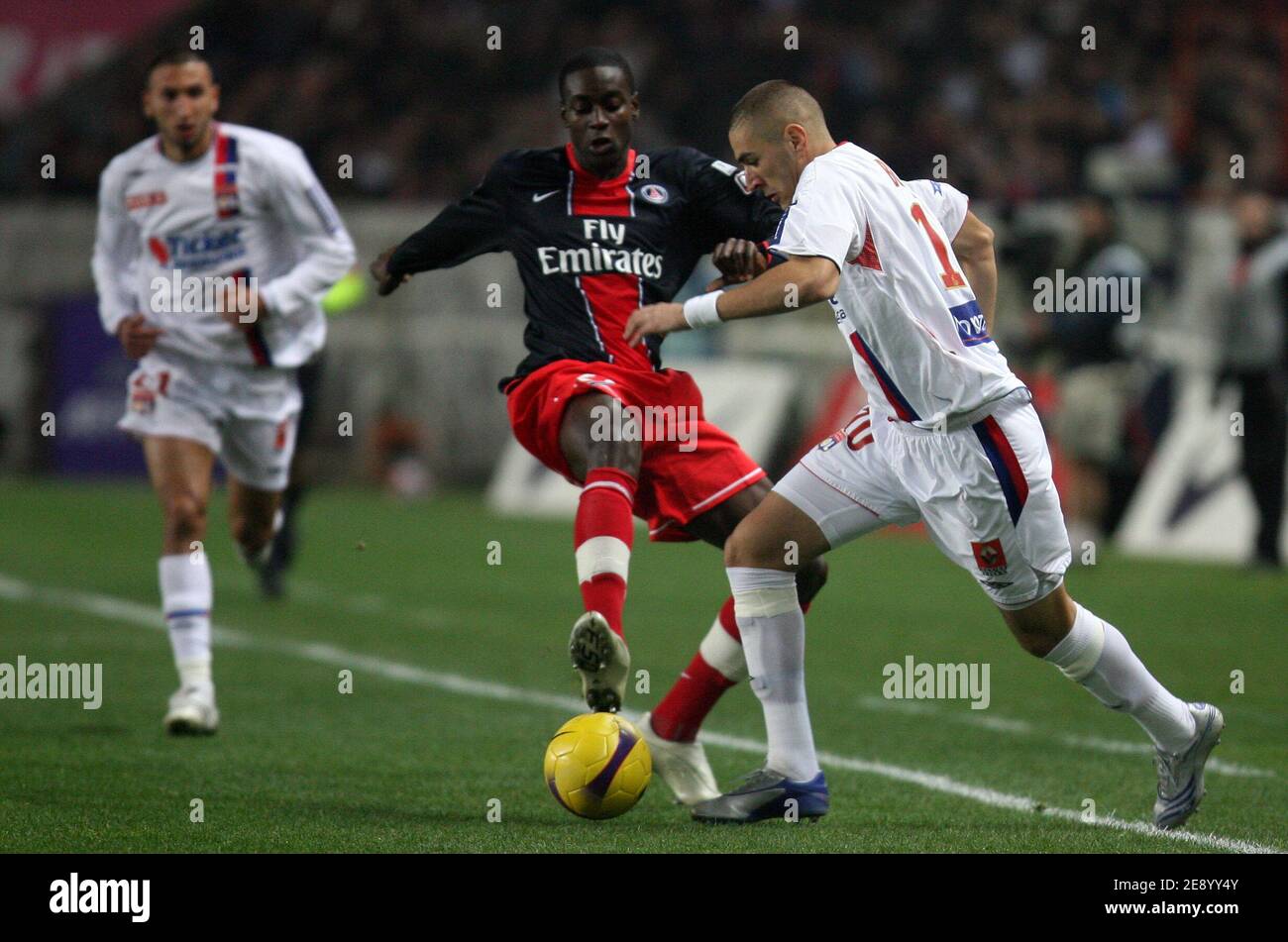 Lyon's Karim Benzema during the French Championship , PSG vs Olympic ...