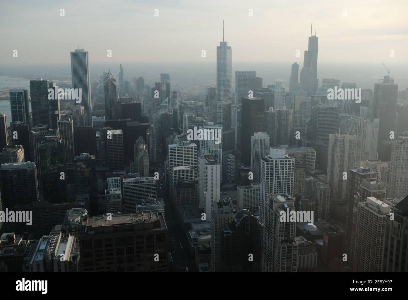 CHICAGO - NOVEMBER 2019: A cityscape view of Chicago from the John ...