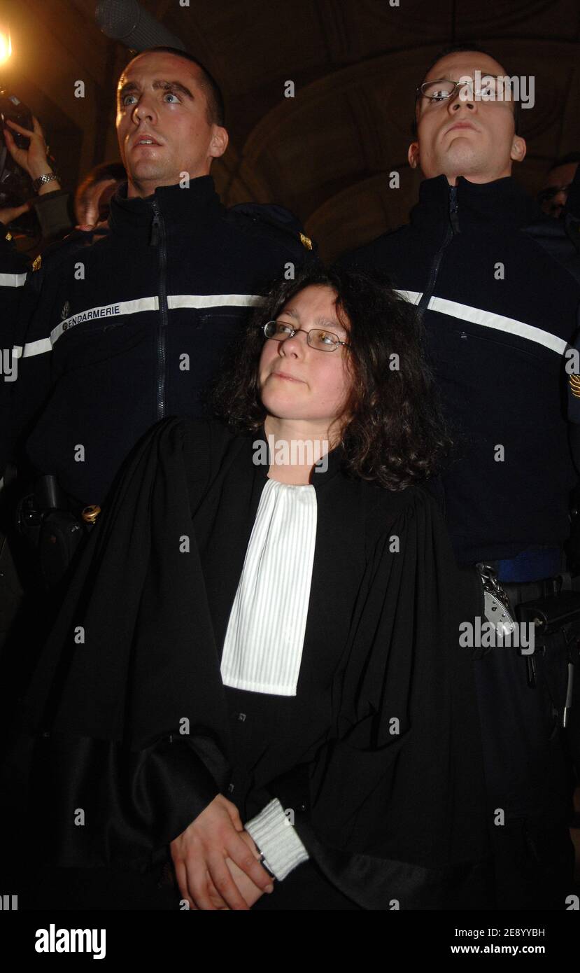French Lawyers demonstrate at the Paris Court law, in Paris, France, on ...