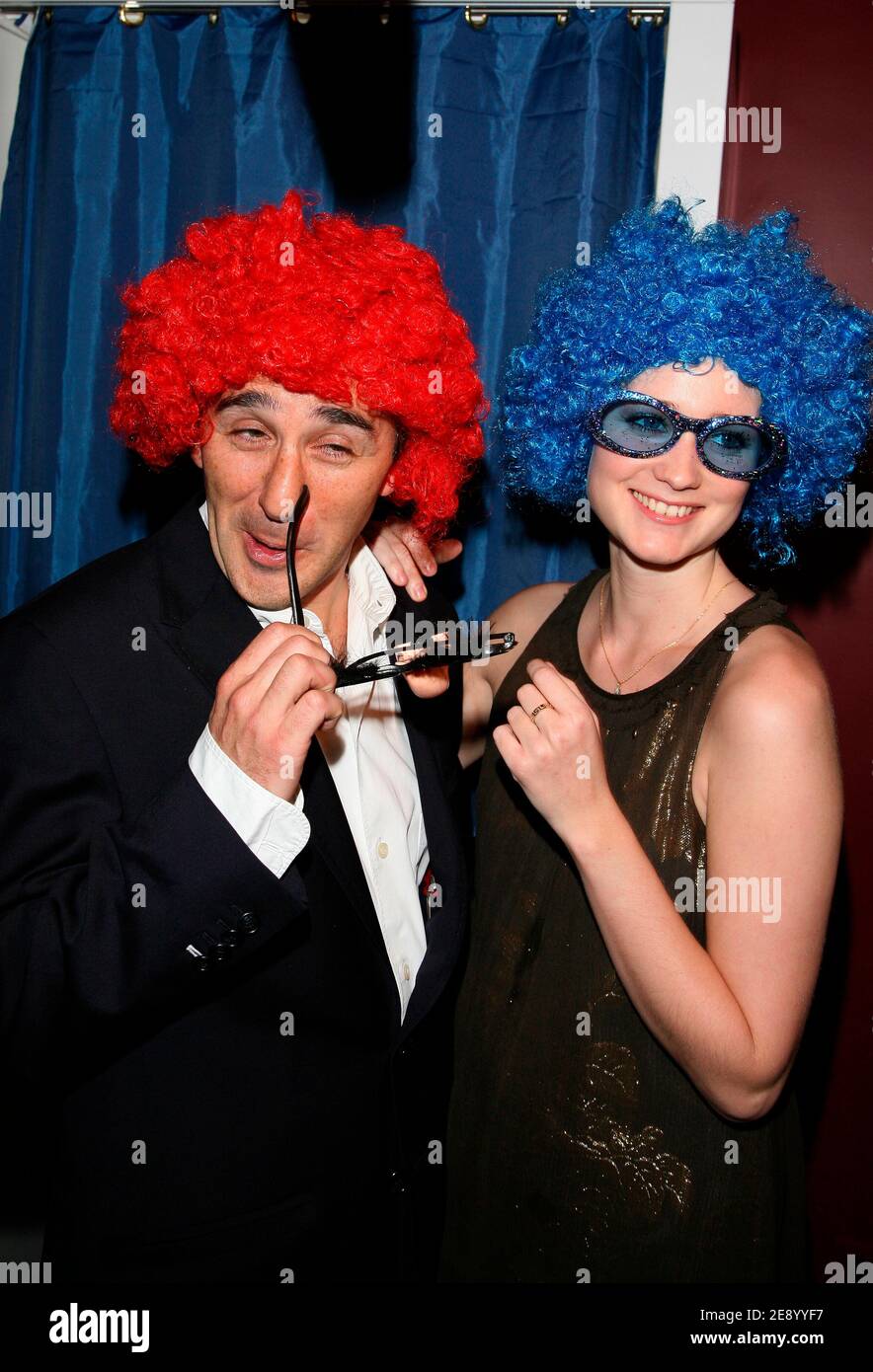 Elie Semoun and his girlfriend Juliette attend the launch party of his ...