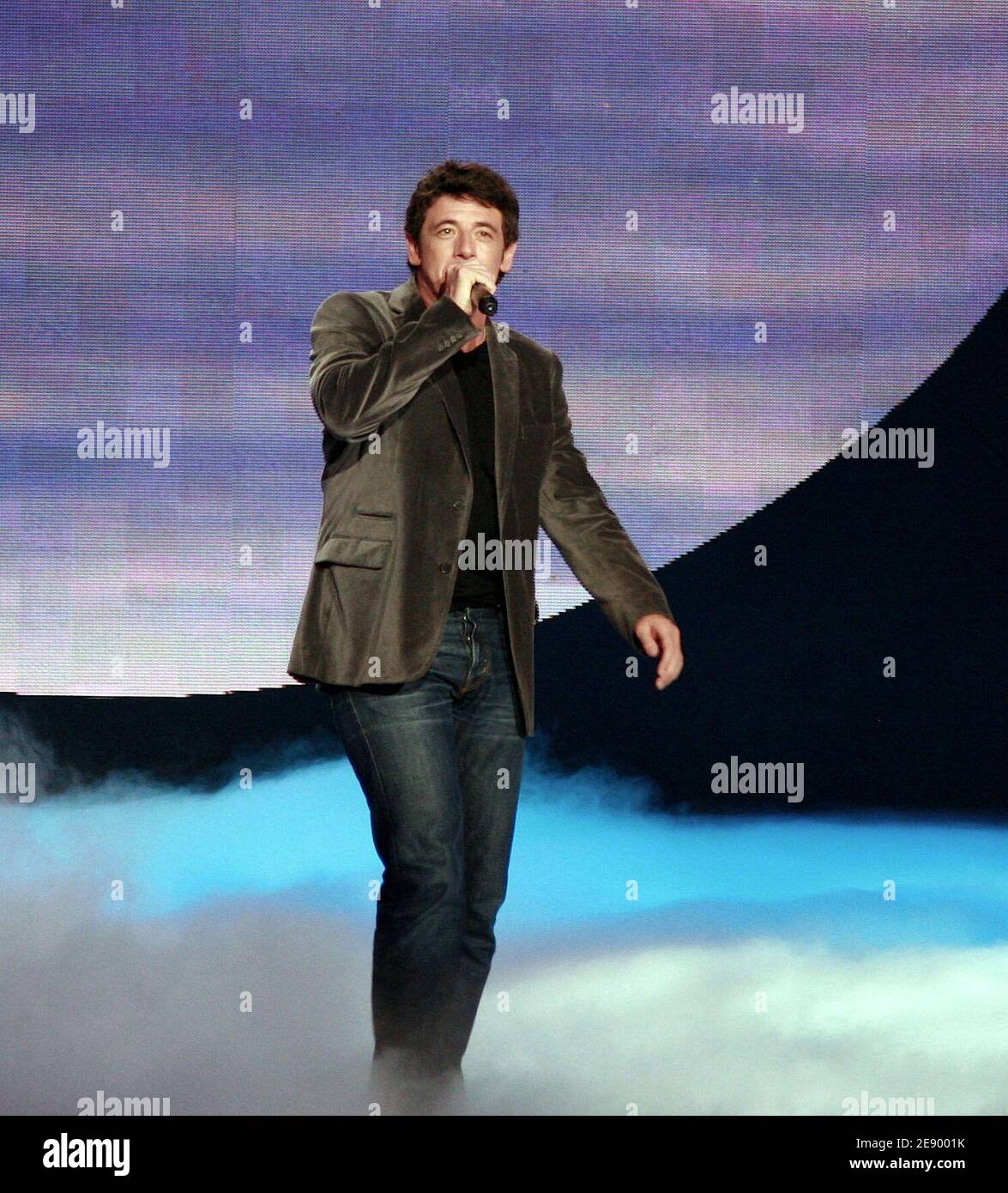 French singer Patrick Bruel performs live at le Zenith during the TV ...