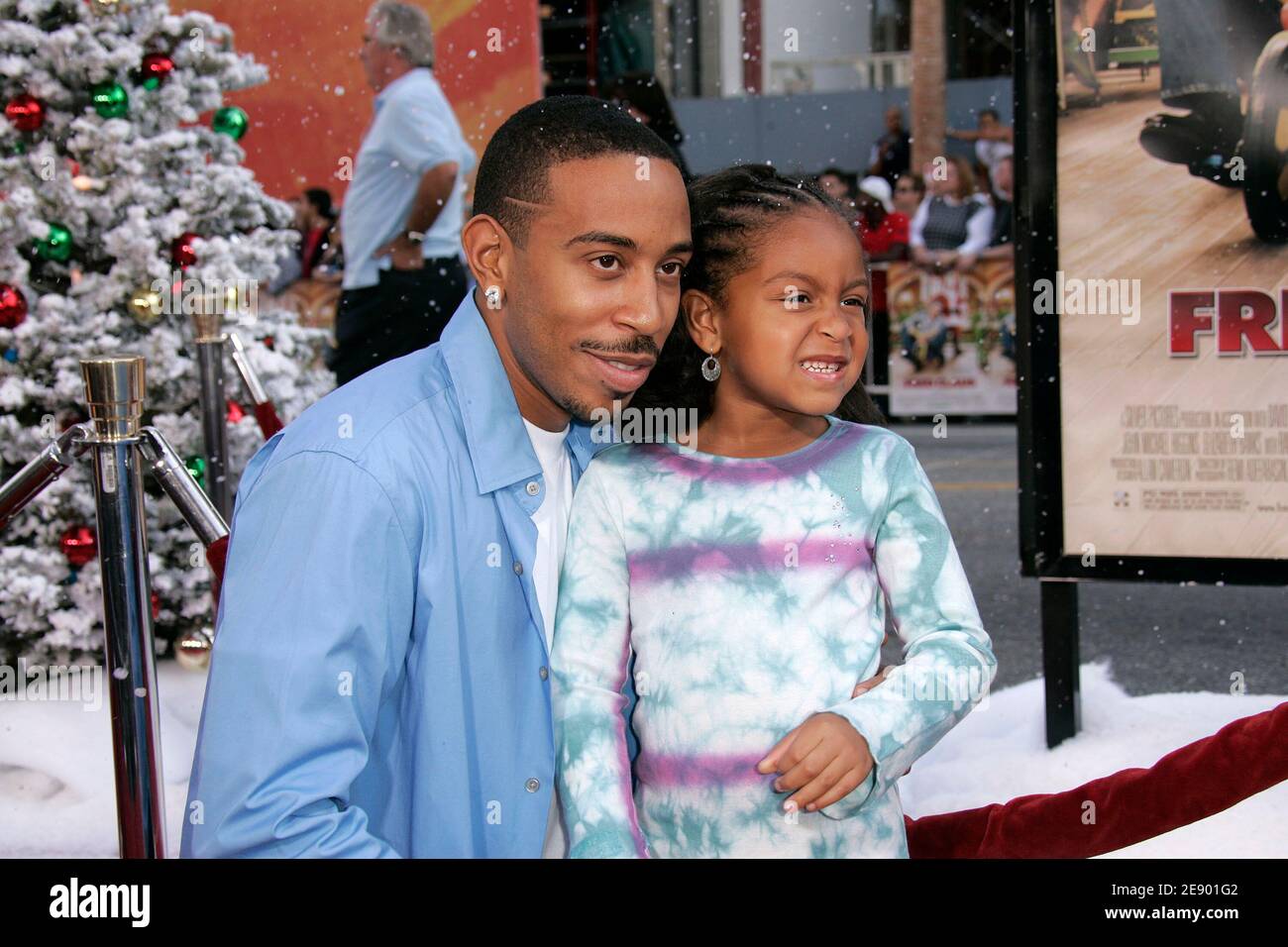 Chris Bridges (Ludacris) and Daughter Karma arriving at the 'Fred Claus ...