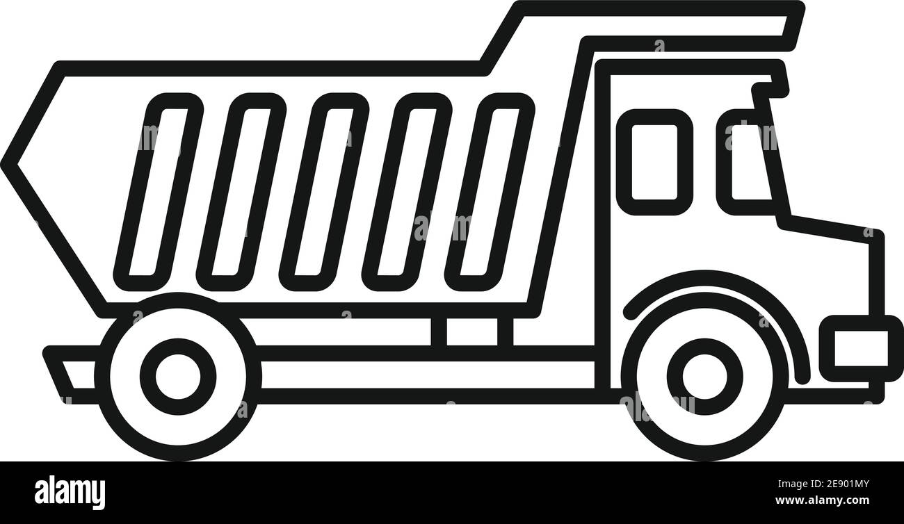 Tipper vehicle icon, outline style Stock Vector Image & Art - Alamy