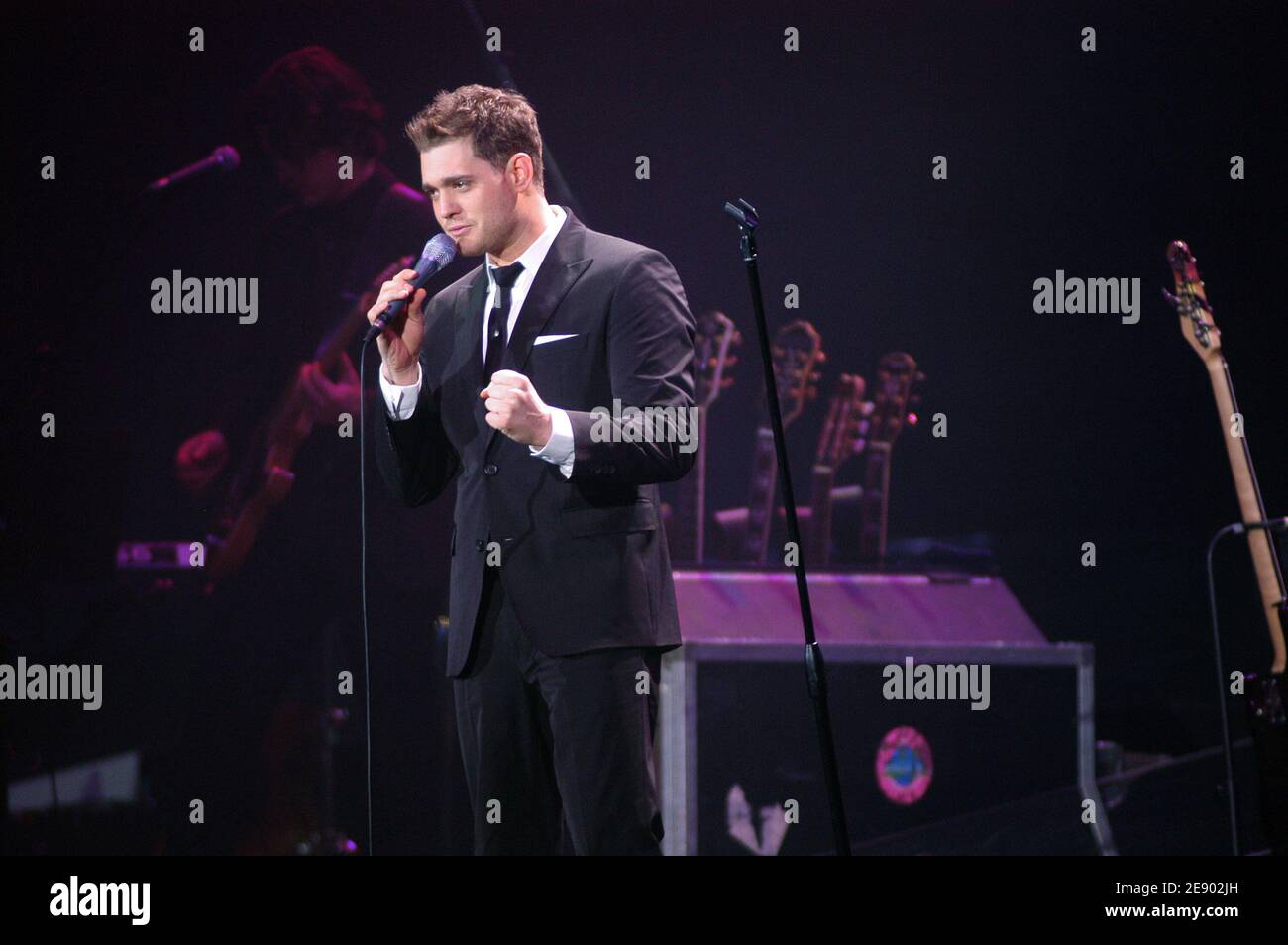 Canadian Singer Michael Buble performs live in Lyon, on November 2 ...