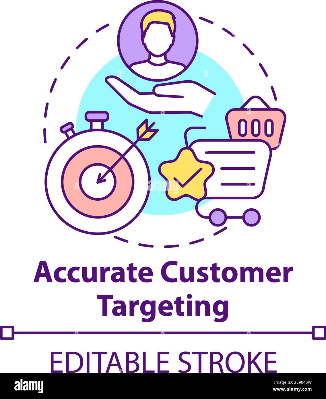 Accurate customer targeting concept icon Stock Vector Image & Art - Alamy