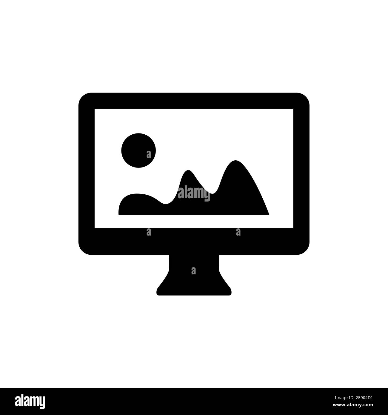 Desktop image picture vector icon. Gallery picture icon Stock Vector ...