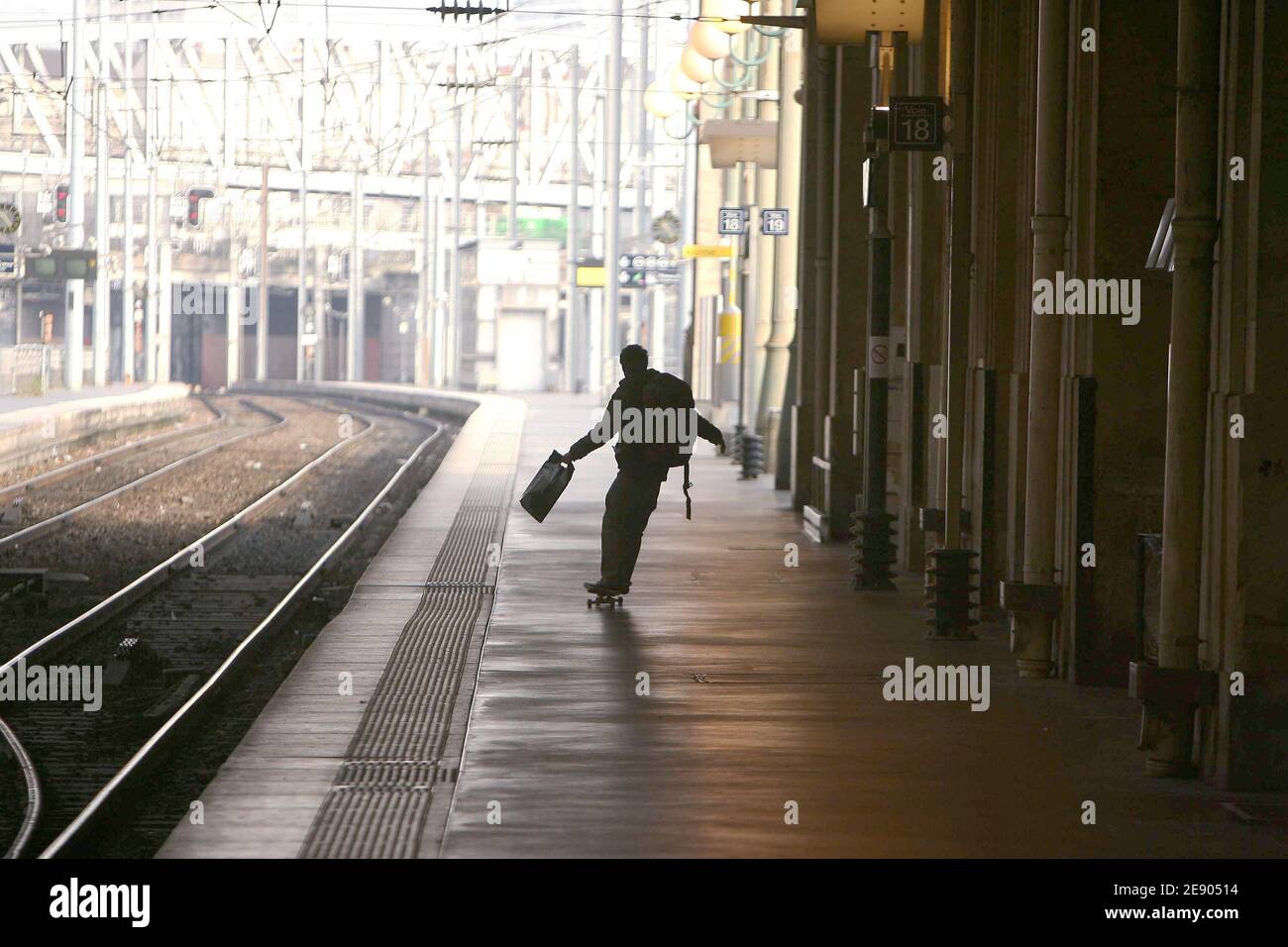 A view of the 'Gare du Nord' railway station in Paris, France on ...