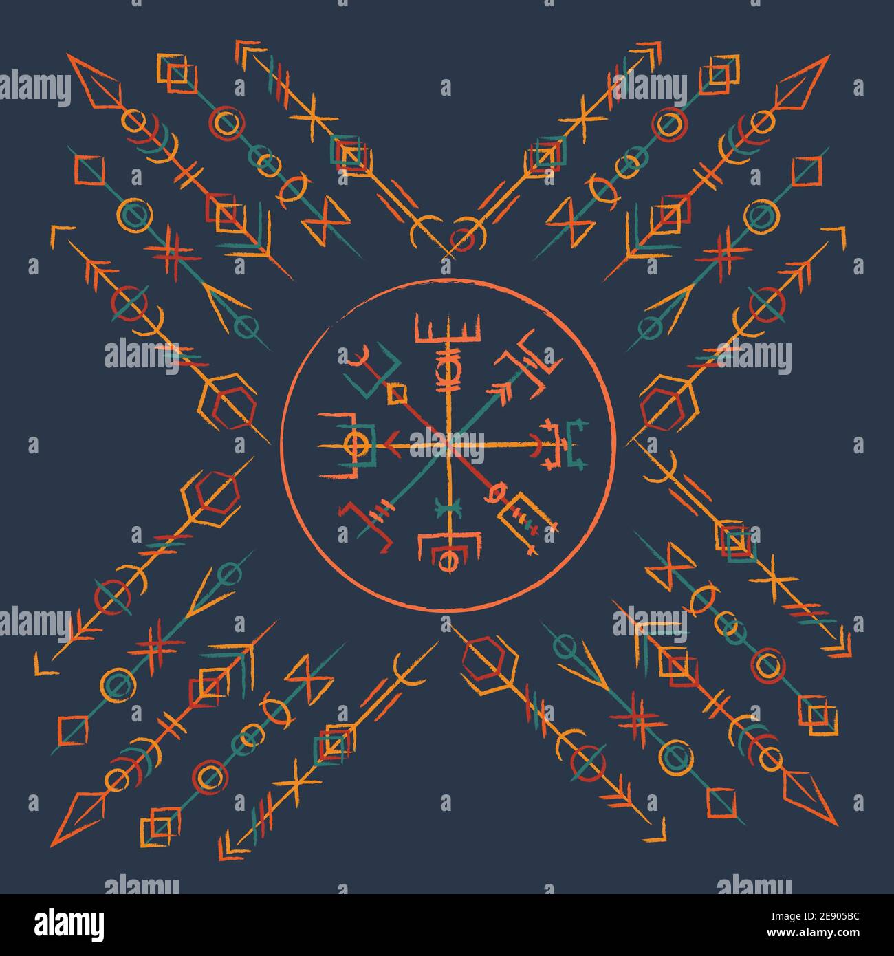 Dark runic boho color symbol Stock Vector Image & Art - Alamy