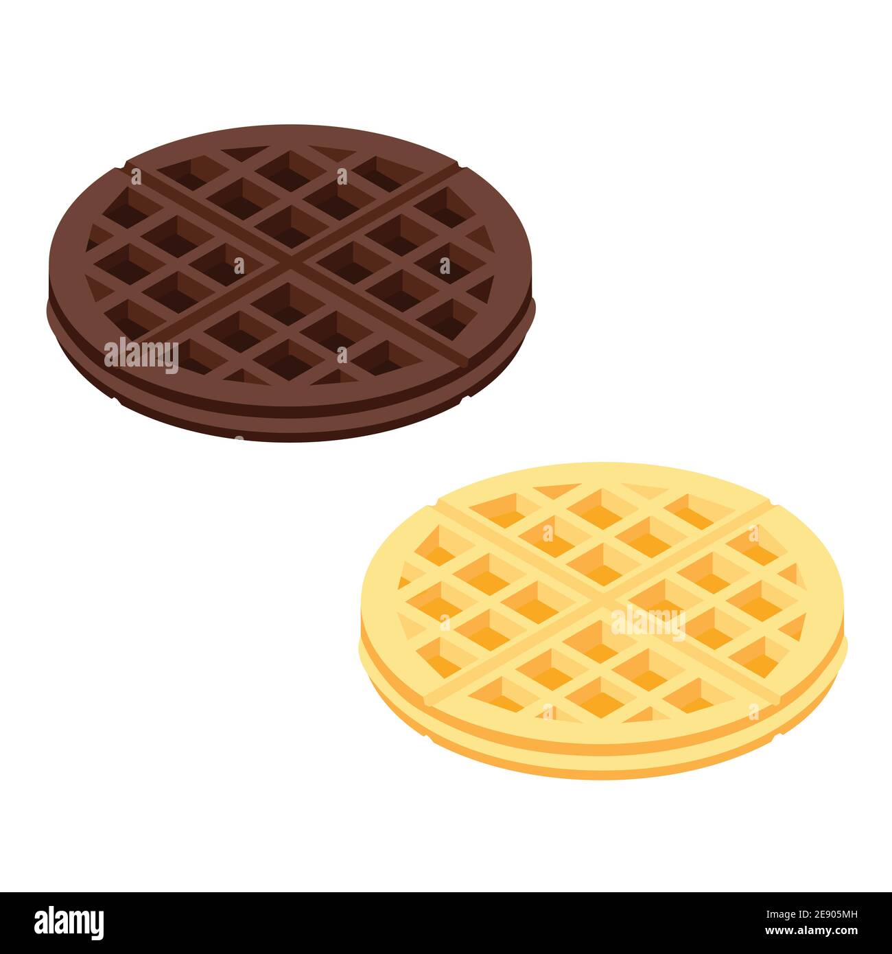 Round Cartoon Waffles