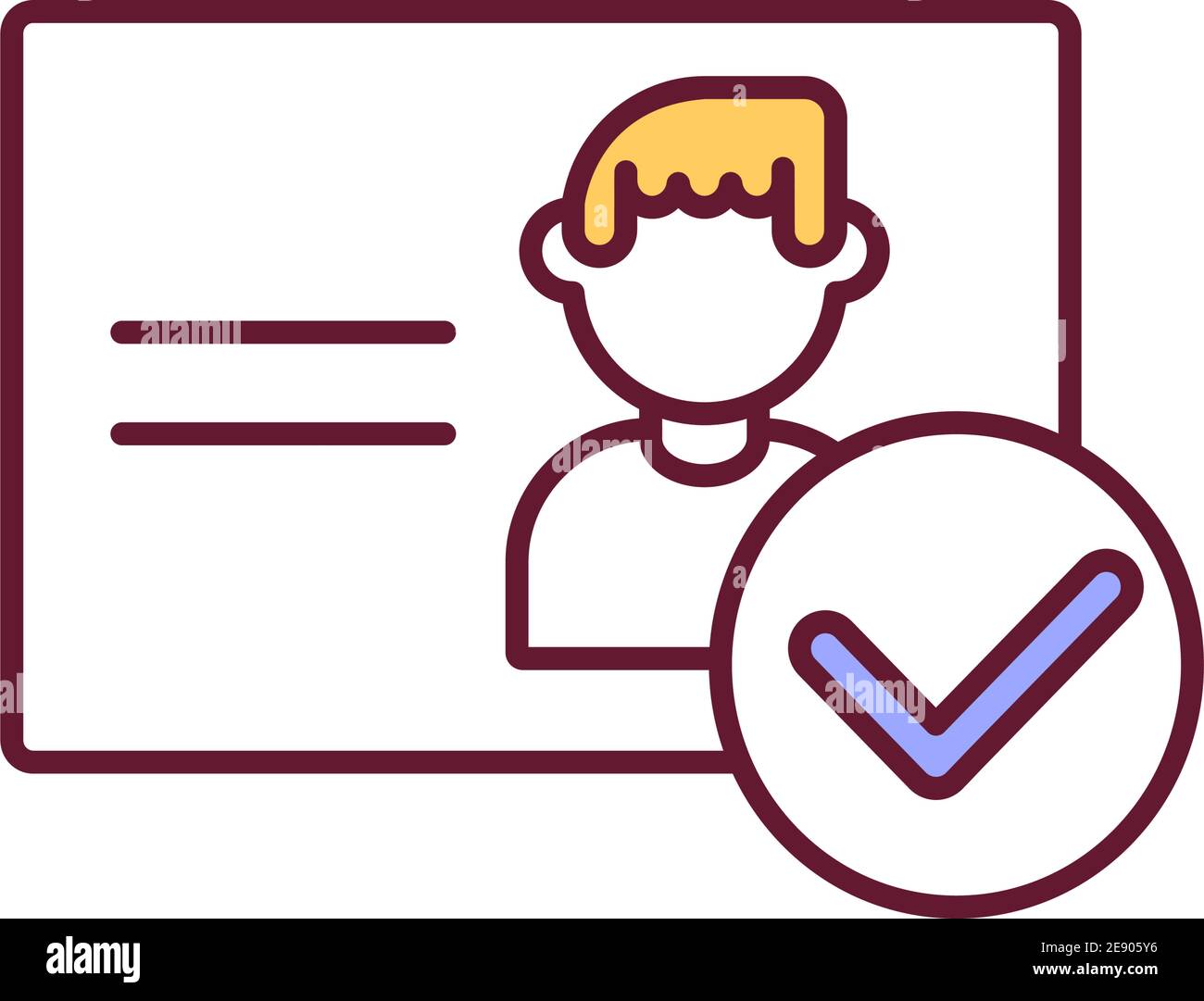 Personal document check RGB color icon Stock Vector Image & Art - Alamy